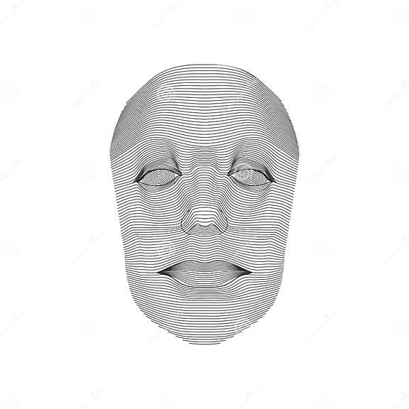 Lined Face stock vector. Illustration of ideal, avatar - 105163895