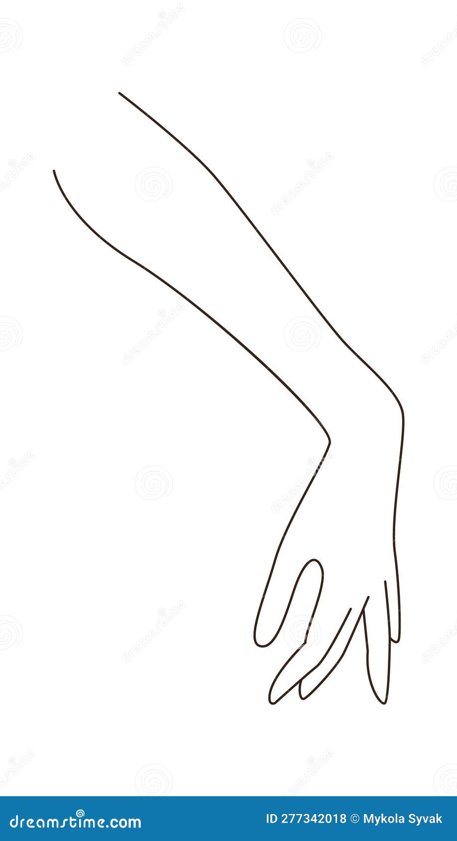 Lined Female Hand stock vector. Illustration of drawing - 277342018
