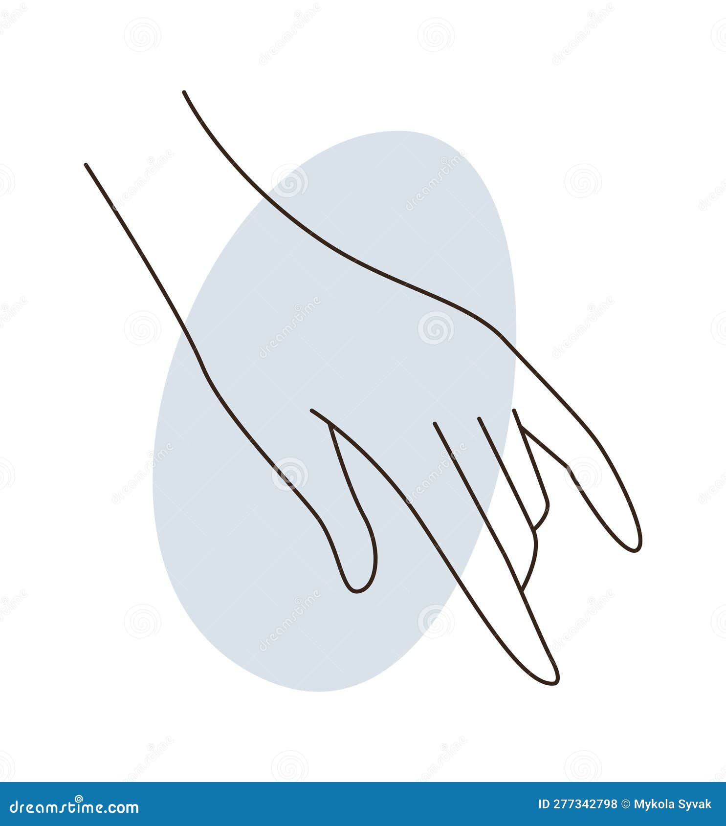 Lined Female Hand stock vector. Illustration of logo - 277342798