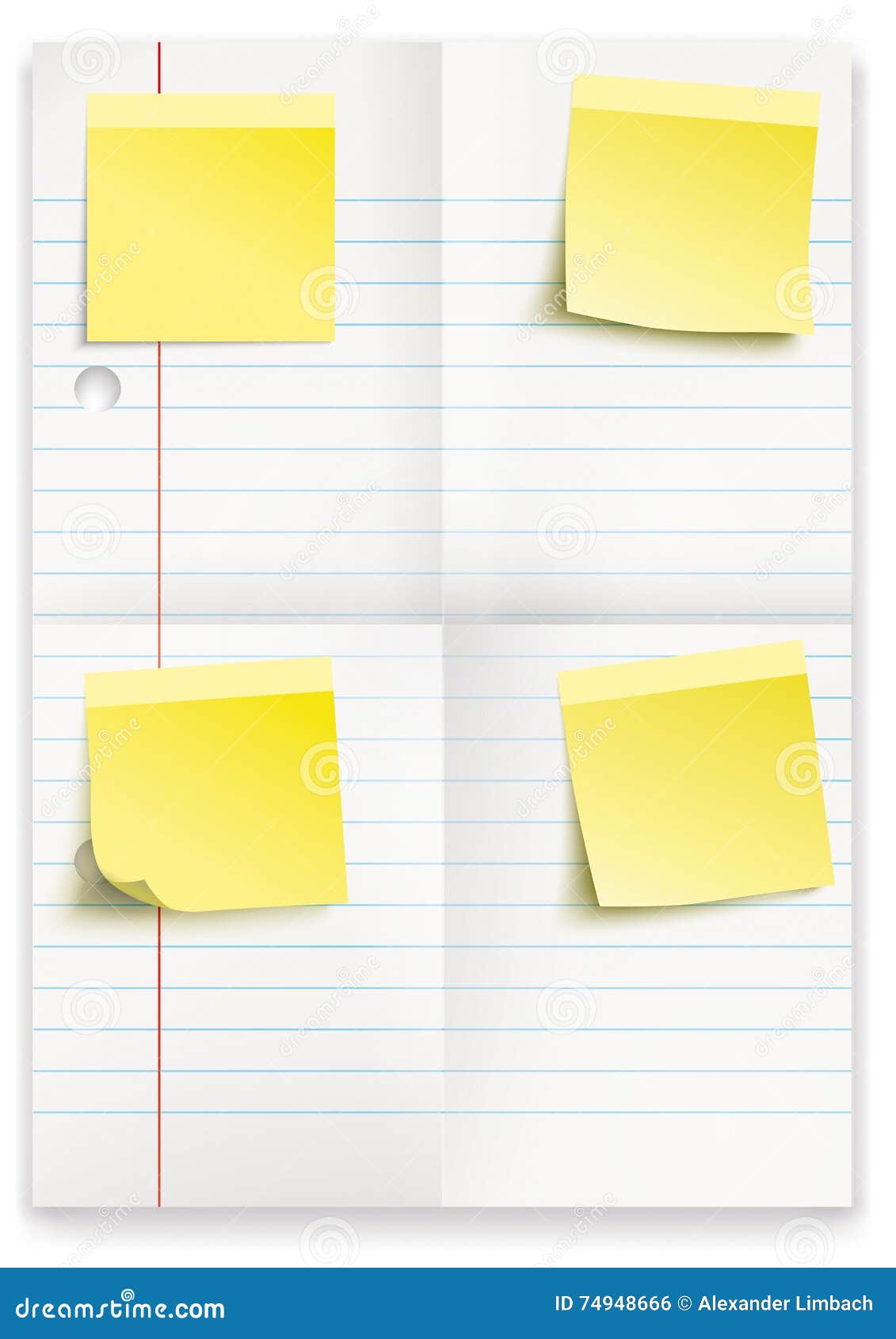 Lined Folded Paper Yellow Sticks Stock Vector - Illustration of ...