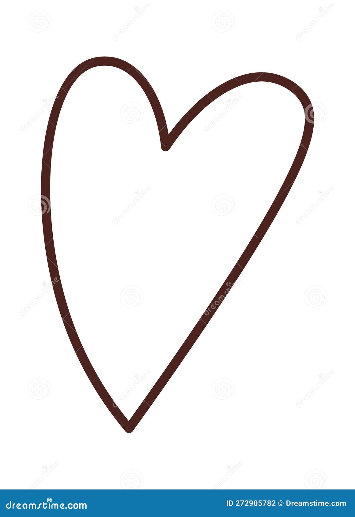 Lined heart shape stock vector. Illustration of flat - 272905782