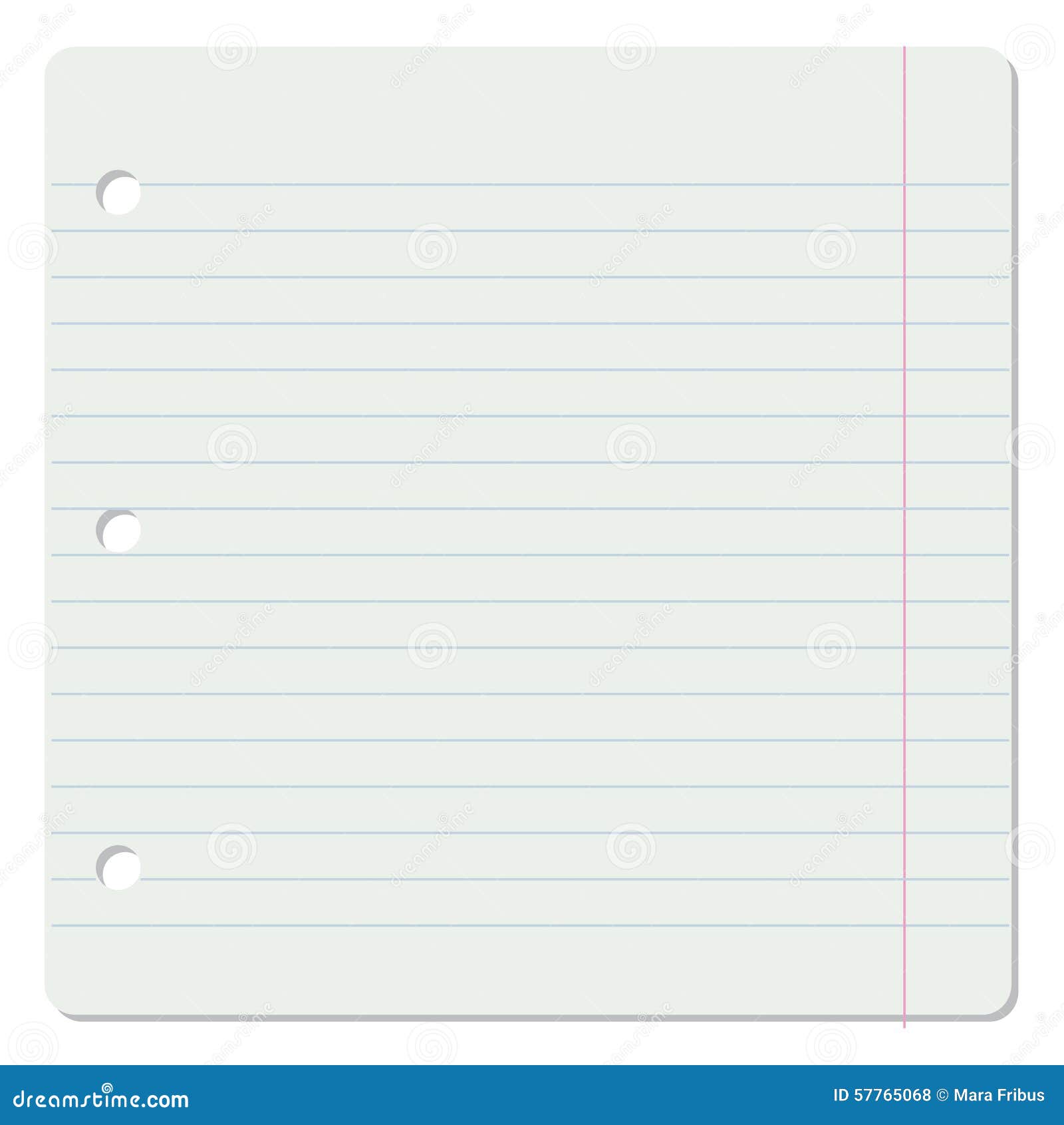 Lined notebook page stock vector. Illustration of graphic - 57765068