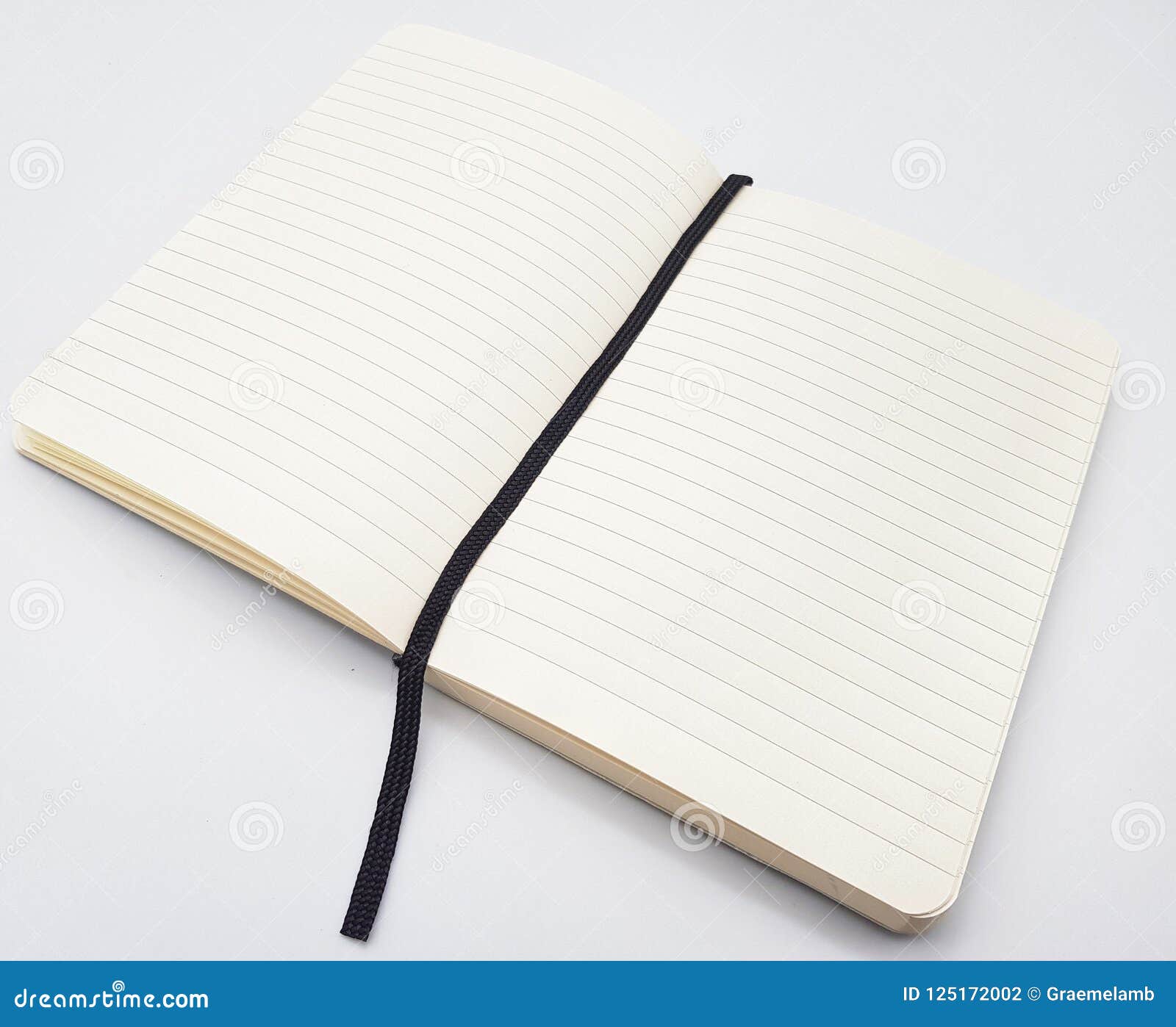 Lined Notepad with Bookmark Stock Photo - Image of paper, cream: 125172002
