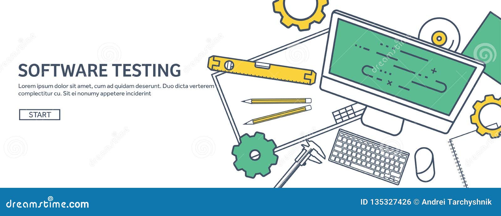 Lined, Outline Vector Illustration. Engineering and Architecture ...