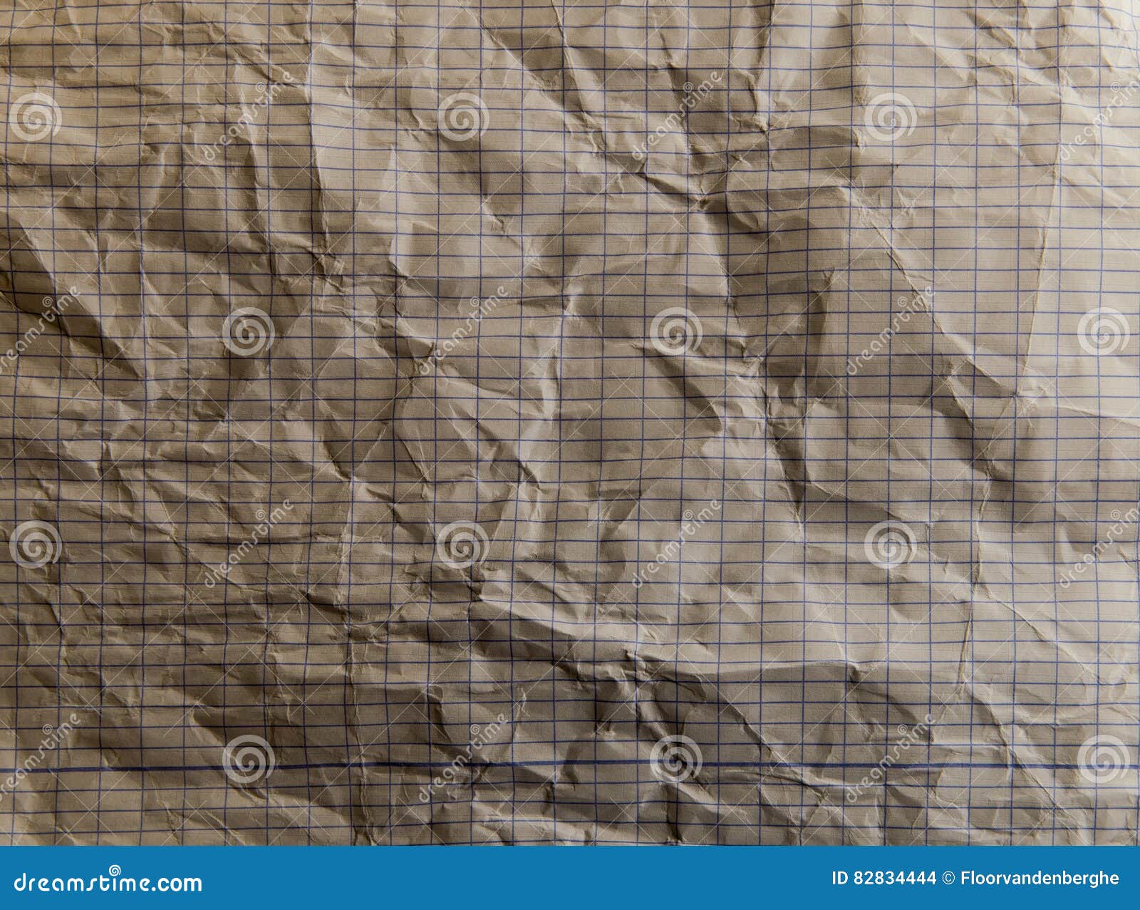 Lined Paper Crumpled Texture - Rectangle Squares Stock Photo - Image of ...