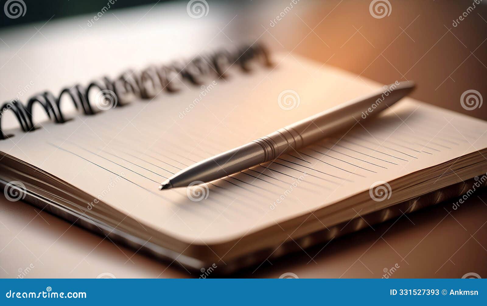 Lined Paper in a Notebook stock illustration. Illustration of note ...