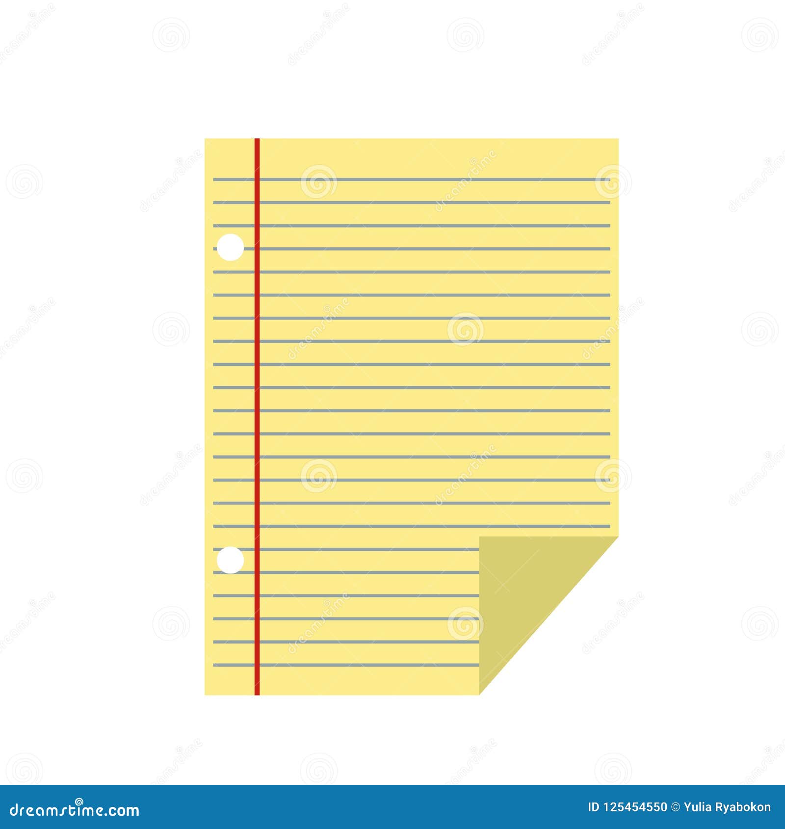 Lined Paper of Notebook Icon Stock Illustration - Illustration of ...
