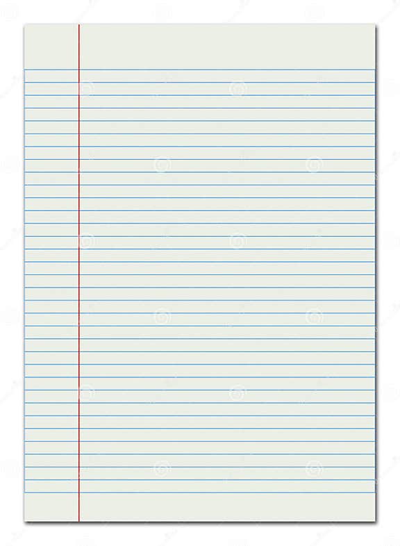 Lined paper red margin stock illustration. Illustration of text - 15224050
