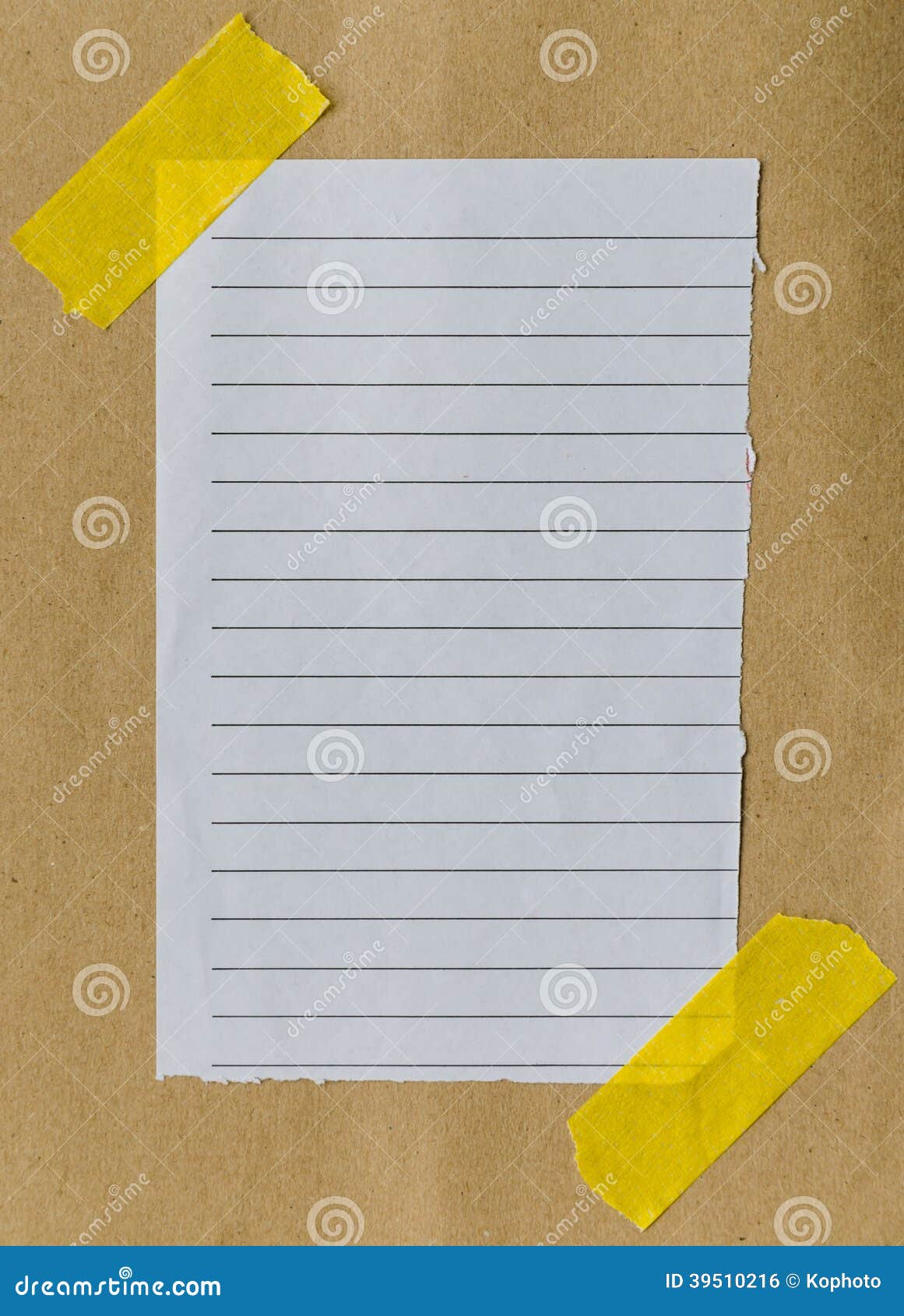 Lined paper scrap stock photo. Image of notebook, frame - 39510216