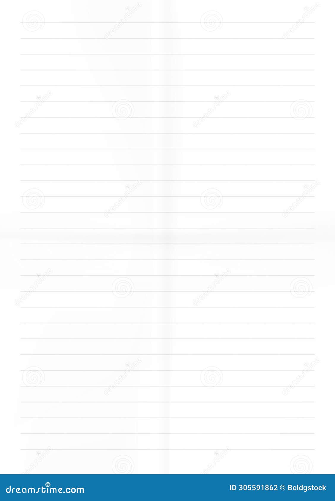 Lined Paper Sheet with Folding Effect Stock Vector - Illustration of ...