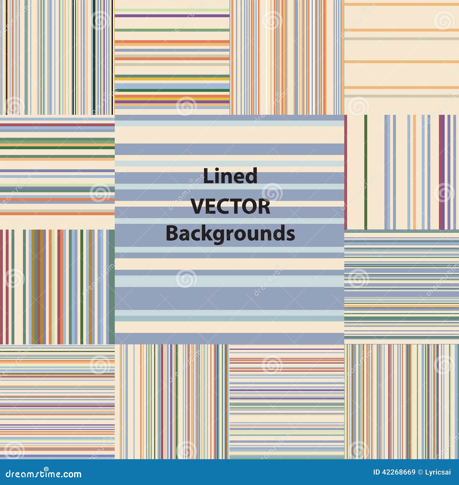 Lined patterns set stock vector. Illustration of geometry - 42268669