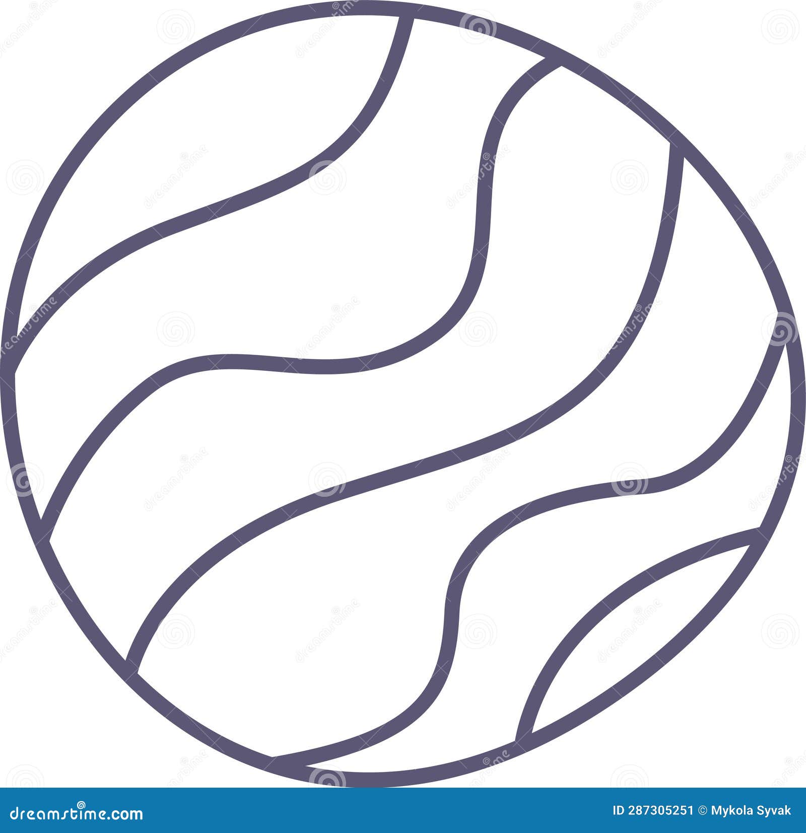 Lined Planet Icon stock vector. Illustration of planet - 287305251