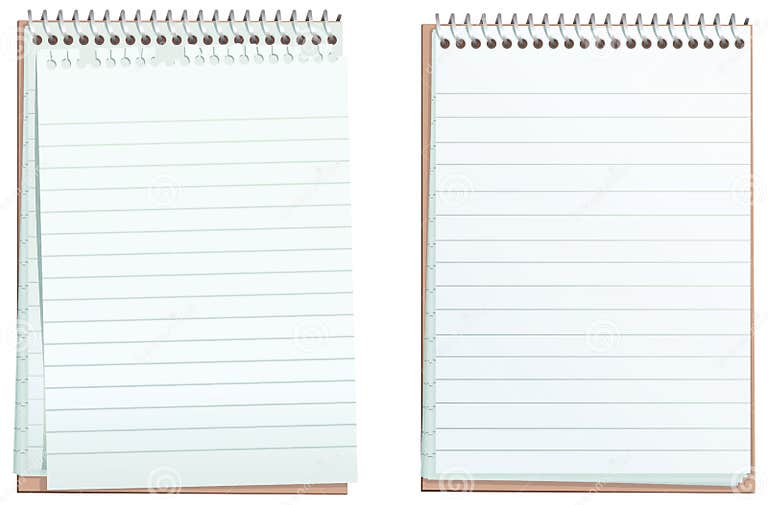 Lined ringbound notepads stock vector. Illustration of bound - 70827079