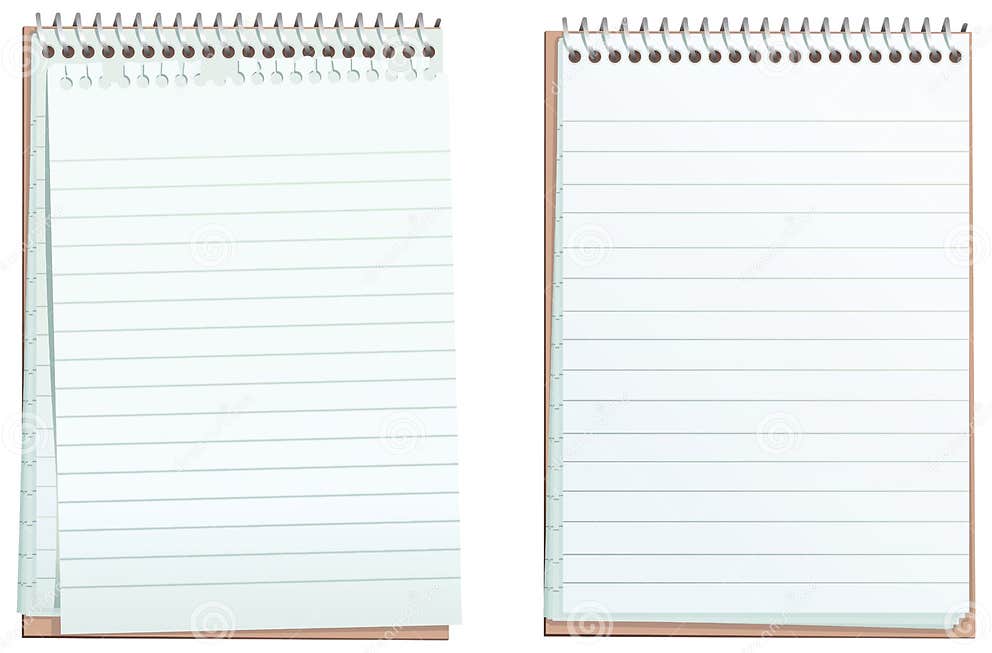 Lined ringbound notepads stock vector. Illustration of bound - 70827079