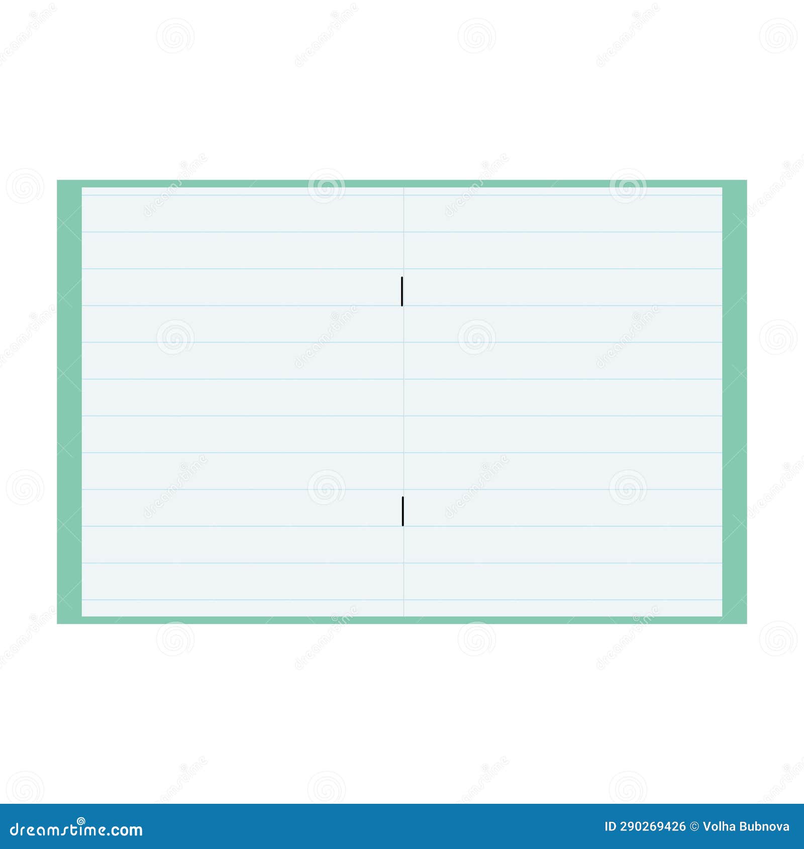 Lined School Notebook. Vector Illustration Stock Vector - Illustration ...