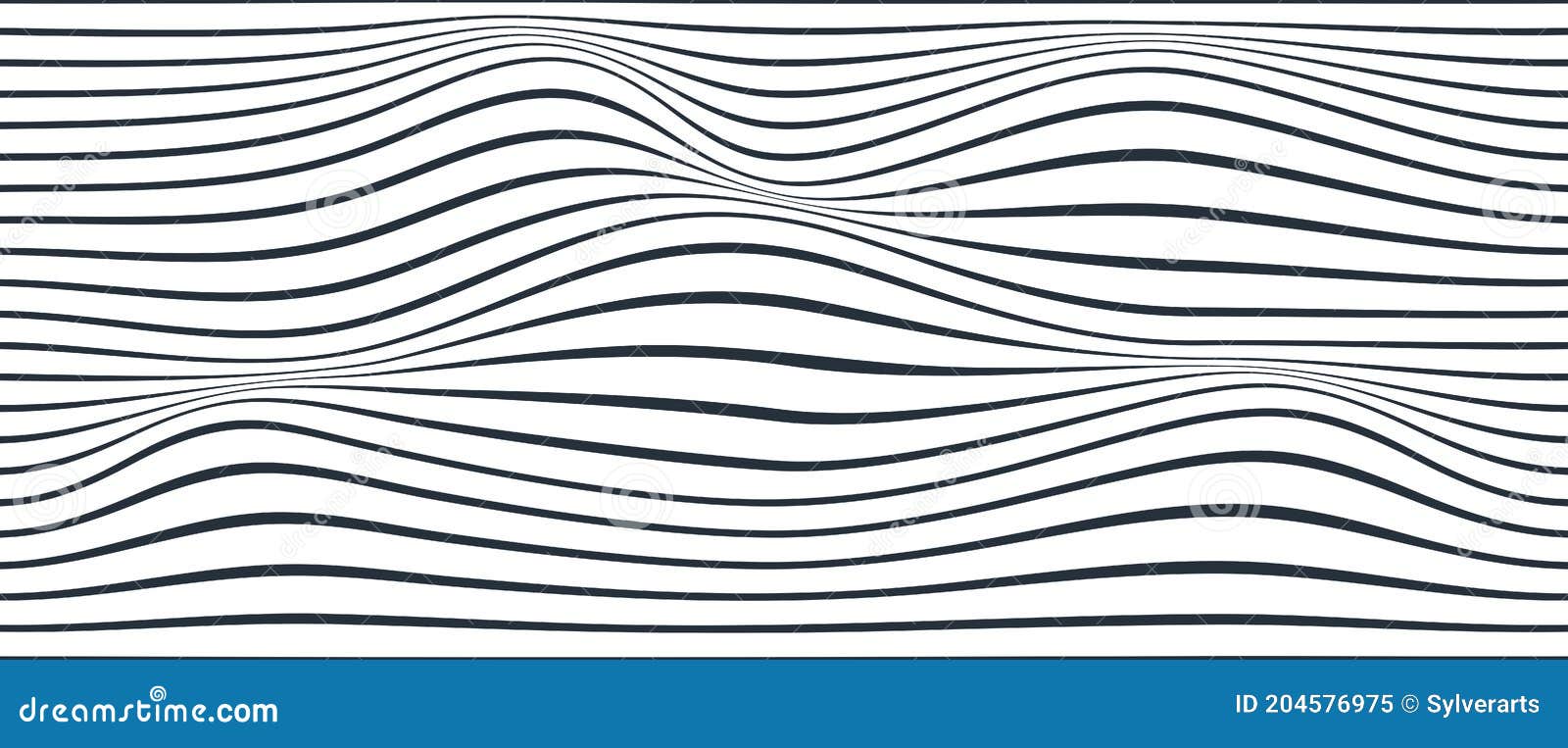 Lined Seamless Minimalistic Pattern with Optical Illusion, Op Art ...