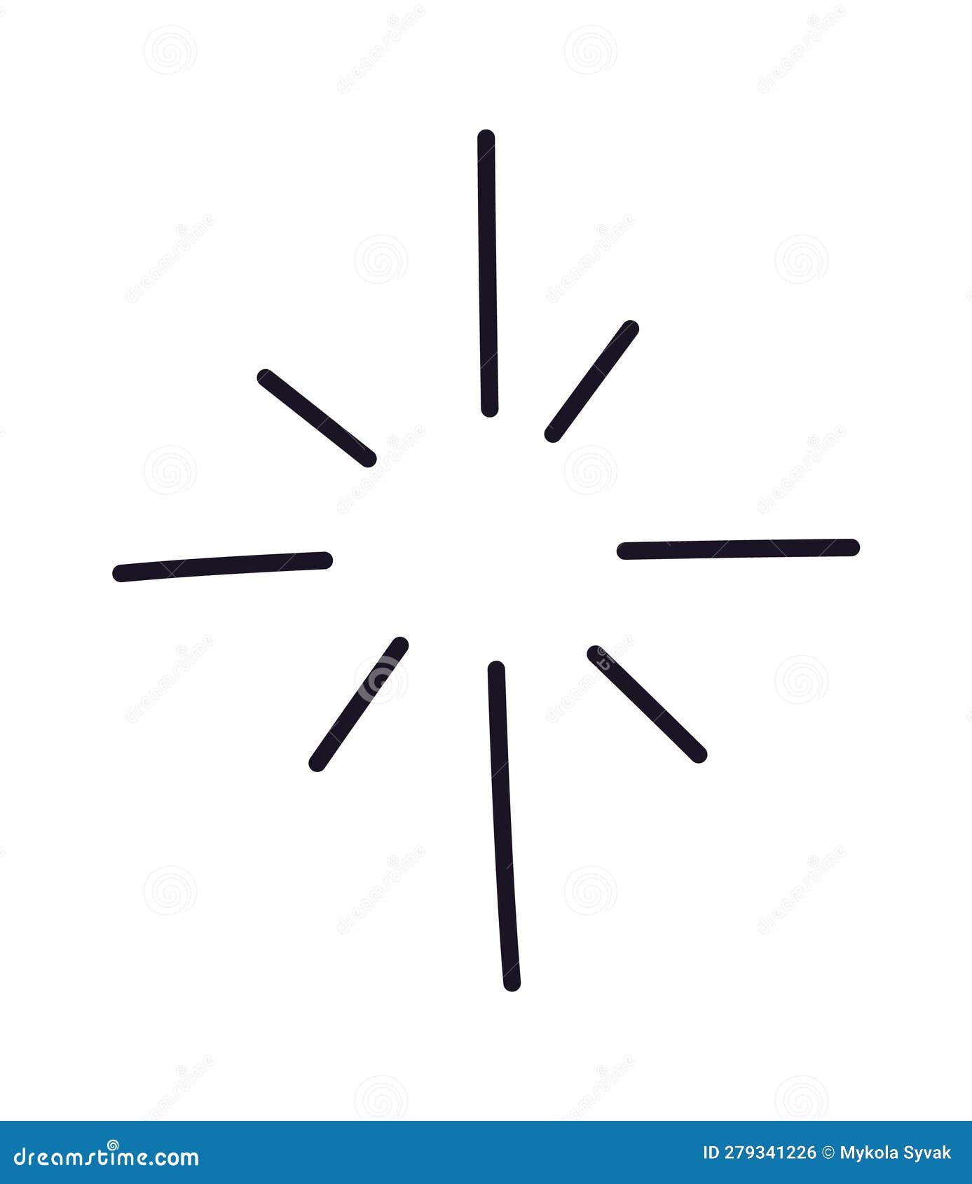 Lined Simple Flash stock vector. Illustration of explosion - 279341226