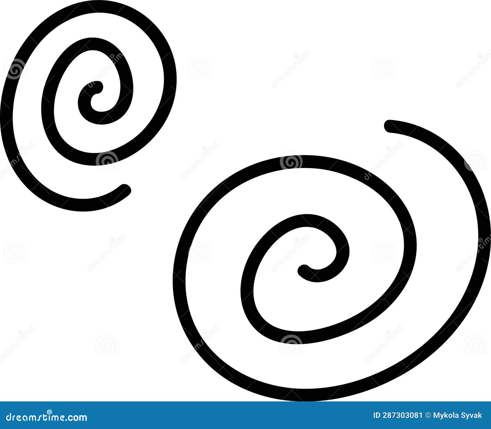 Lined Spiral Lines stock illustration. Illustration of symbol - 287303081