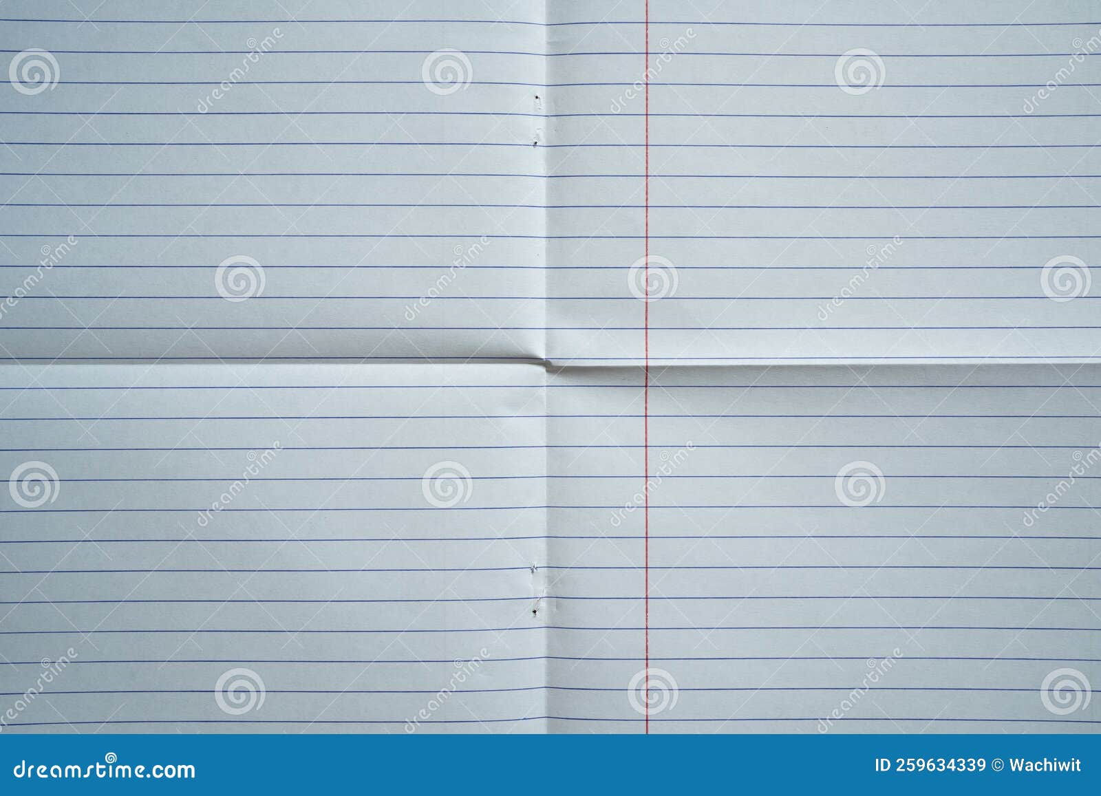 Lined White Paper Folded in Four Fraction Background Stock Image ...