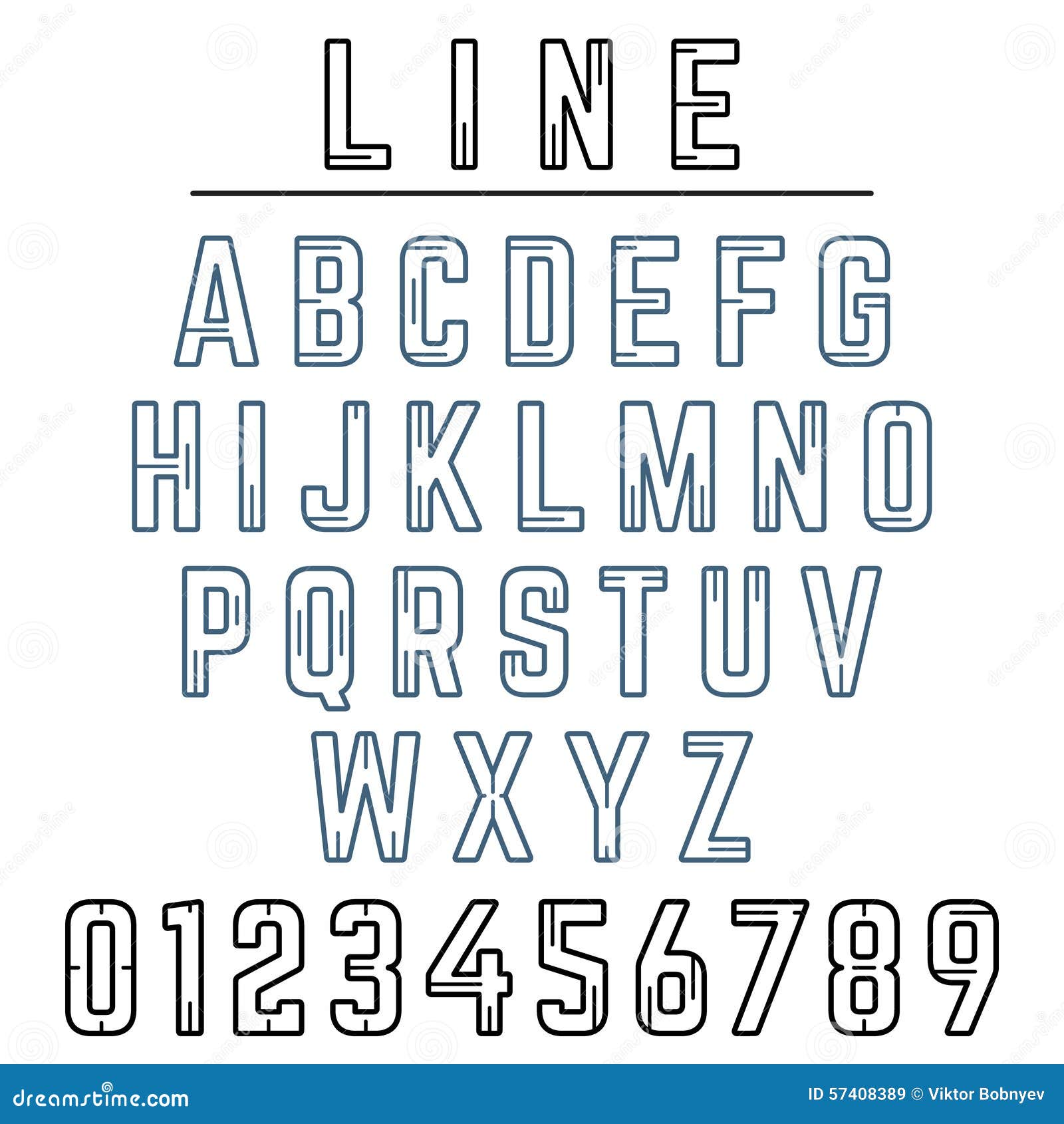 Lineletter stock vector. Illustration of display, element - 57408389