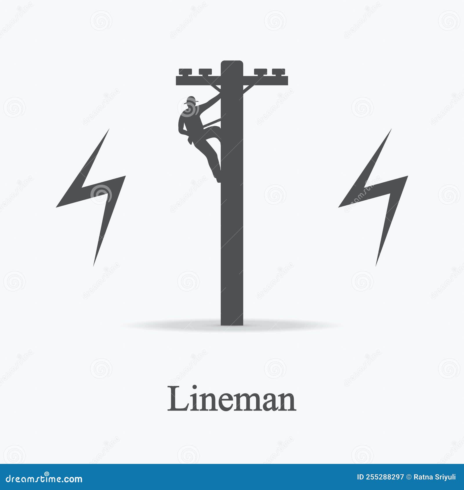 Lineman Silhouette, Electrical Lineman, Lineman Climbing Silhouette ...