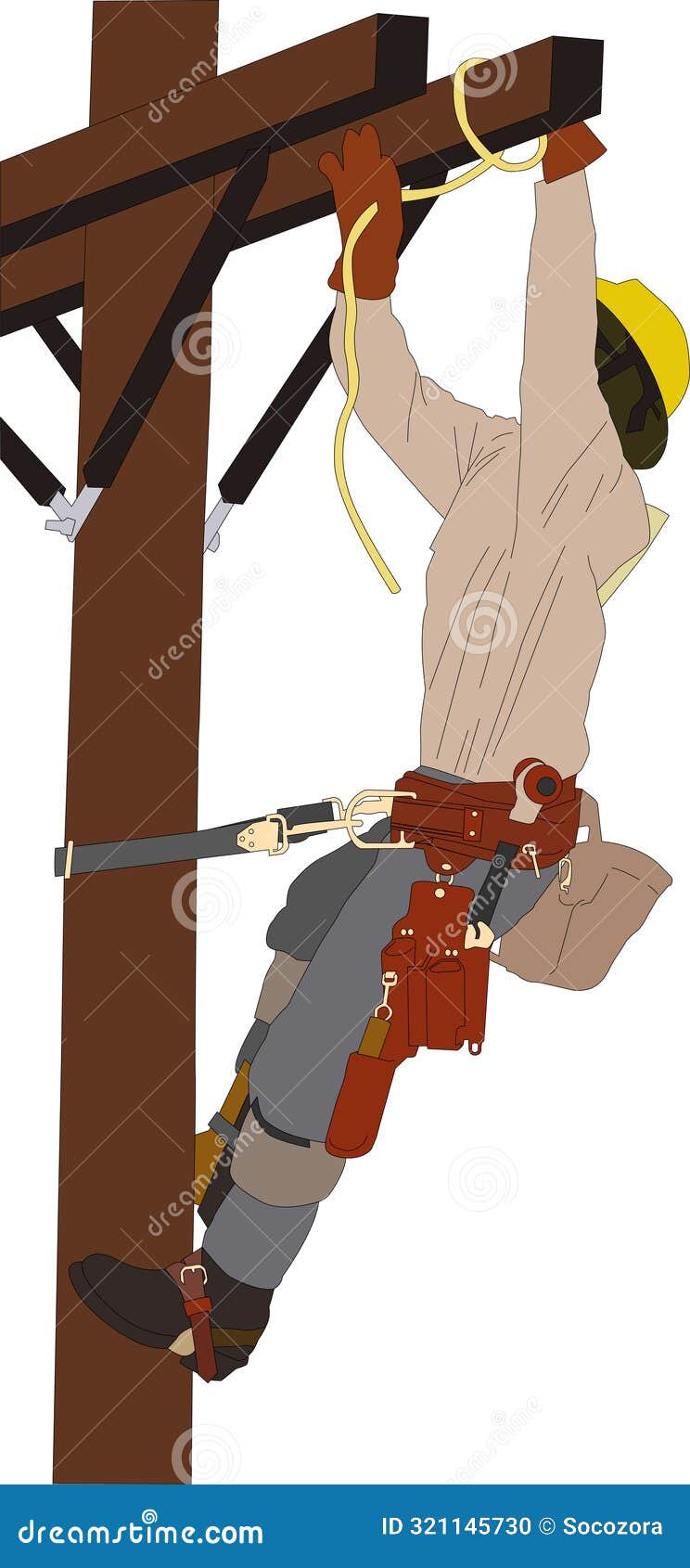 Lineman Silhouette, Electrical Lineman, Lineman Climbing Silhouette ...