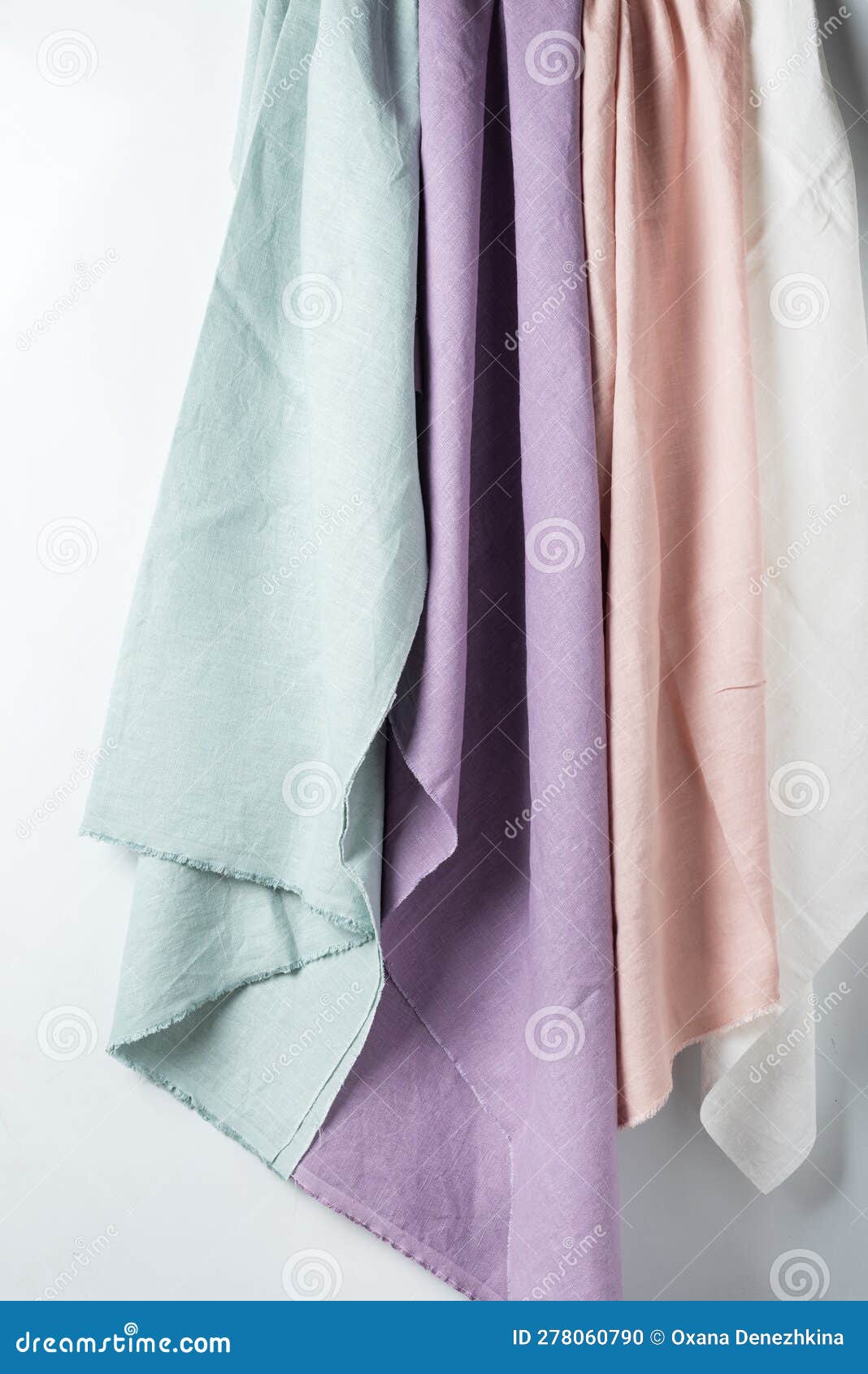 Linen Fabric in Different Colors Stock Photo - Image of manufacture ...