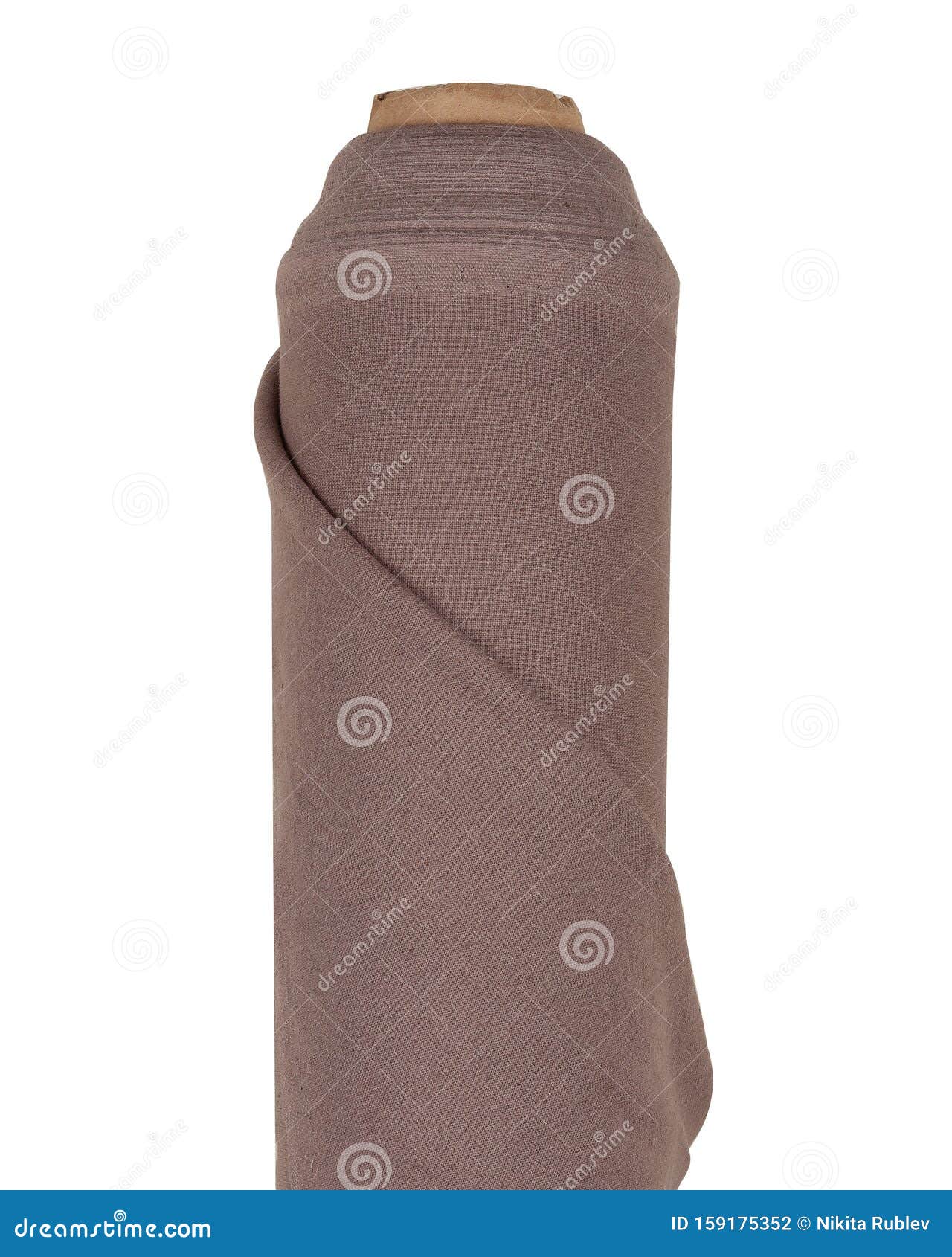 Linen Fabric in Roll Isolated Stock Photo - Image of bright, felting ...