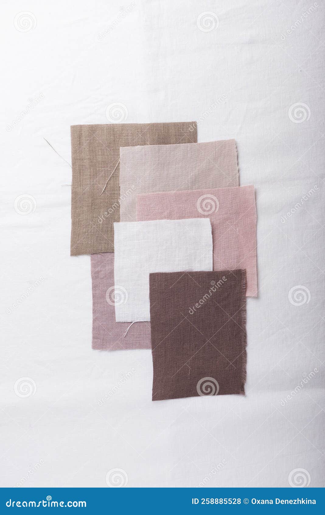 Linen Fabric Samples in Pastel Colors Stock Photo - Image of renovation ...