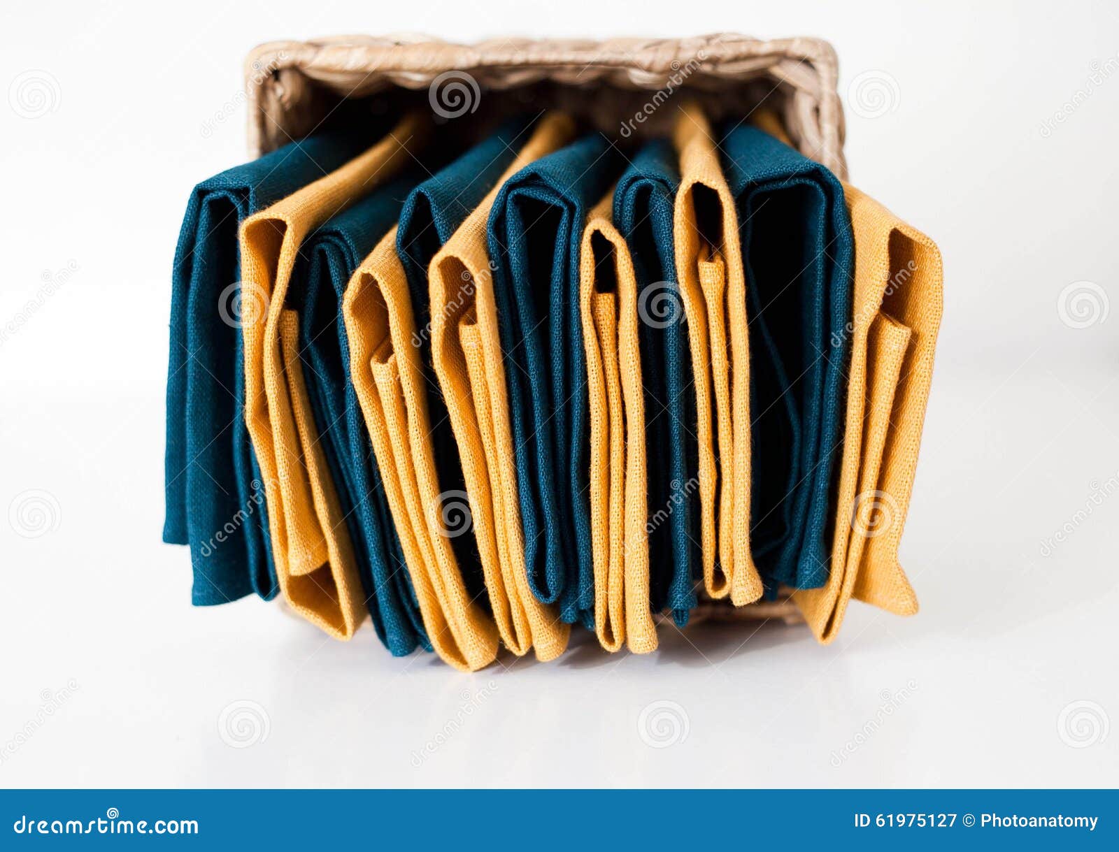 LInen Napkins Composition in Storage Box Stock Image - Image of linen ...