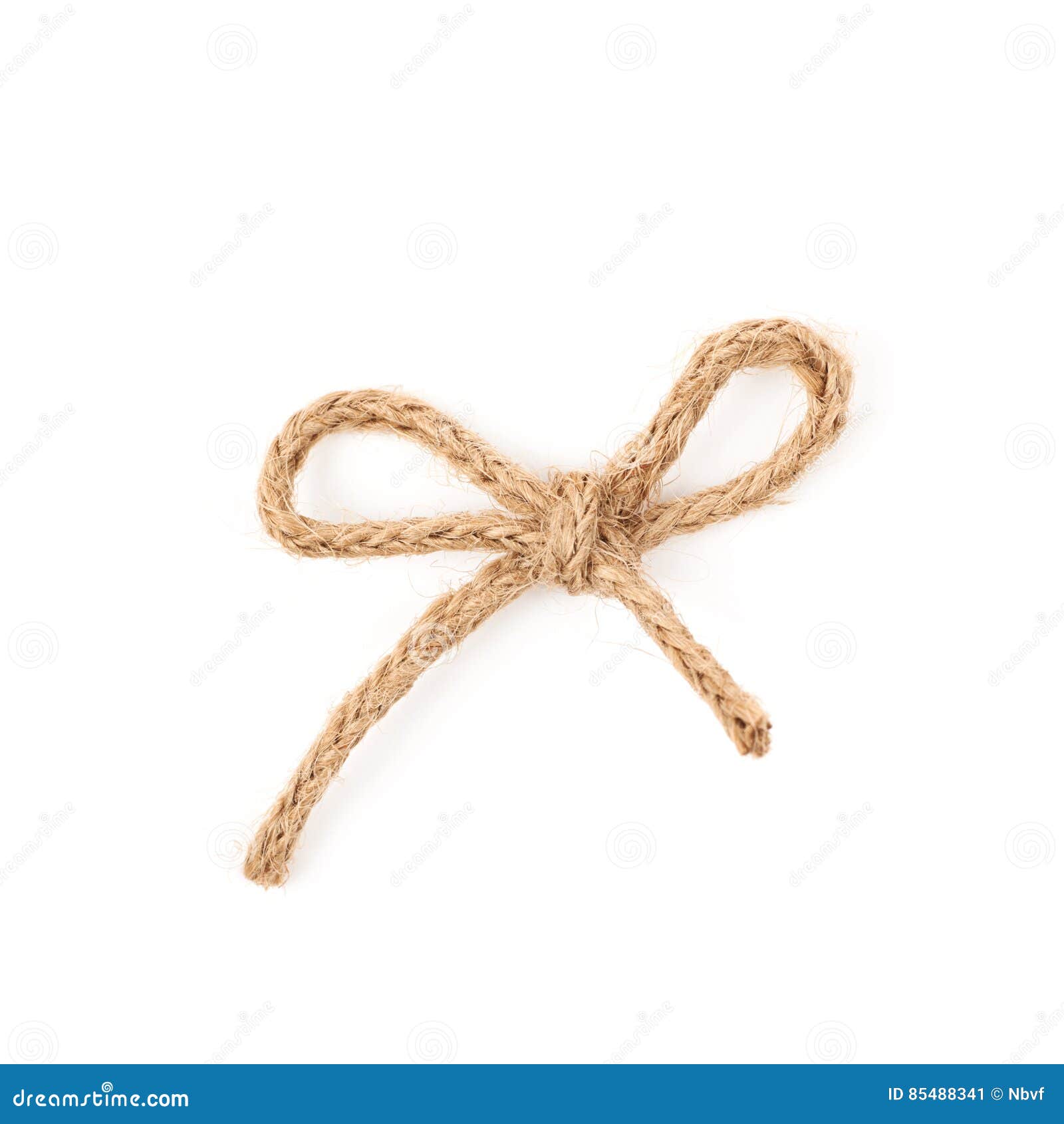 Linen Rope Bow Knot Isolated Stock Image - Image of isolated, closeup ...