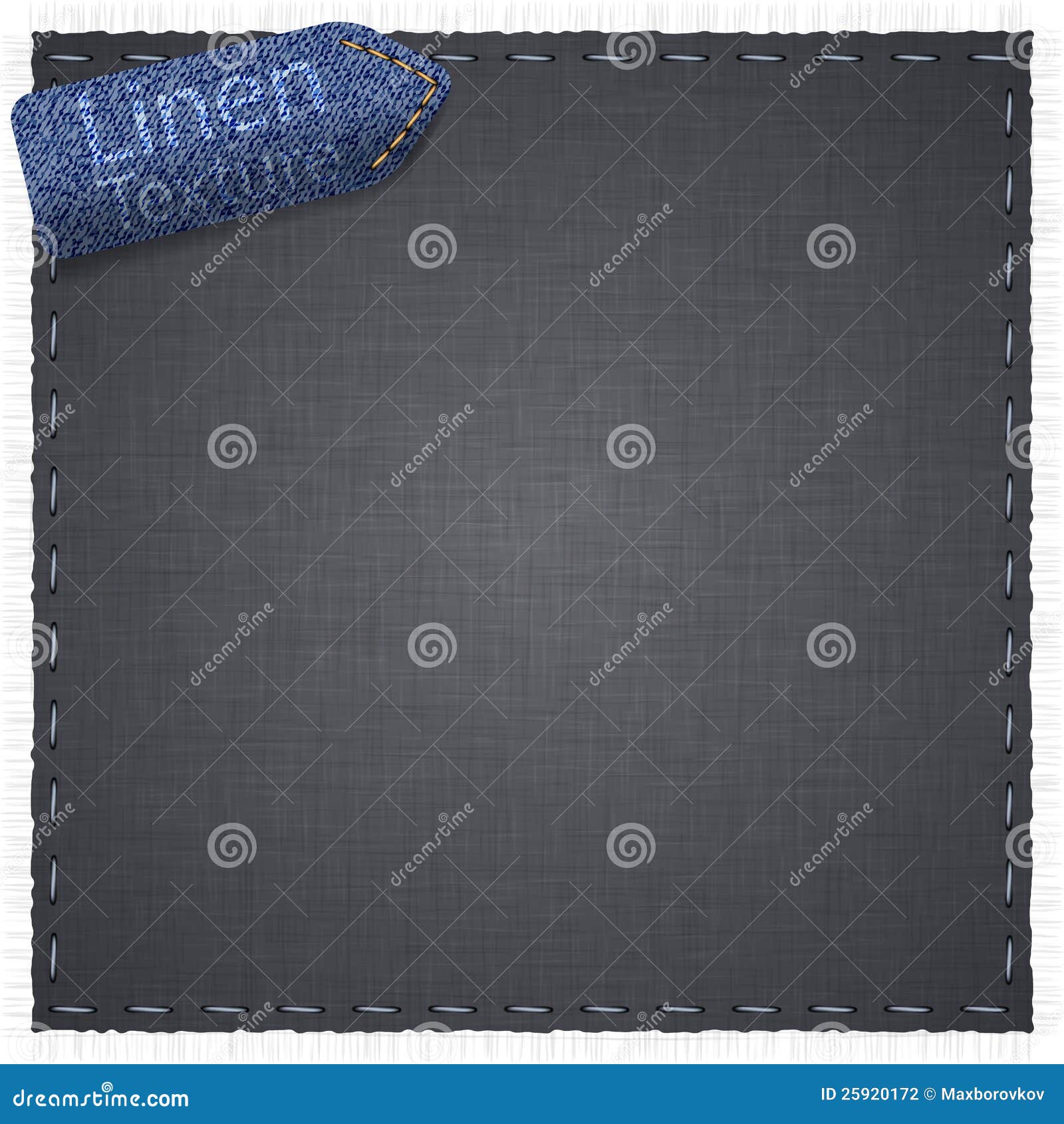 Linen Texture with Jeans Label. Stock Vector - Illustration of design ...