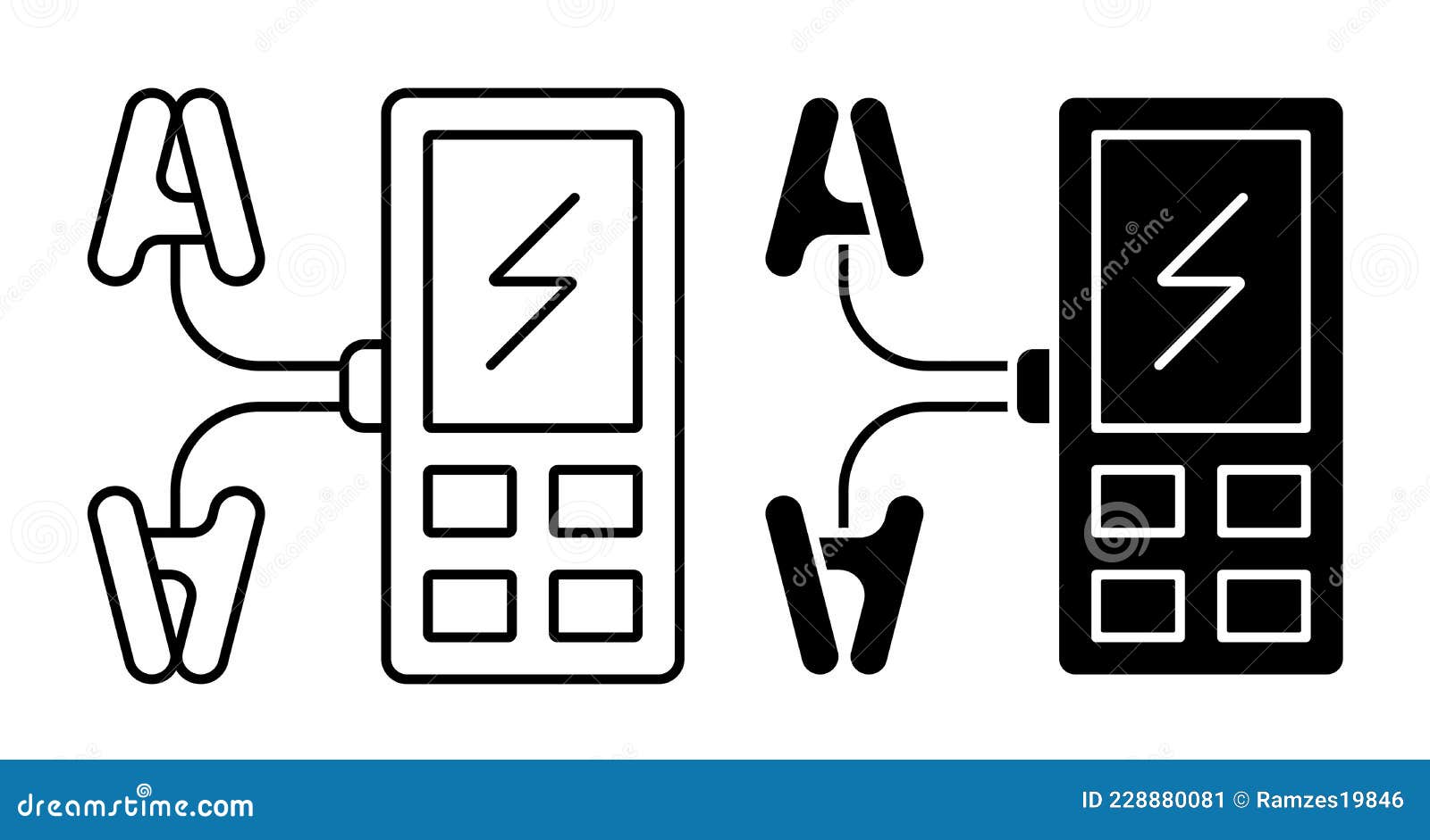 Liner Icon. Digital Multimeter, Device for Measuring Current and ...