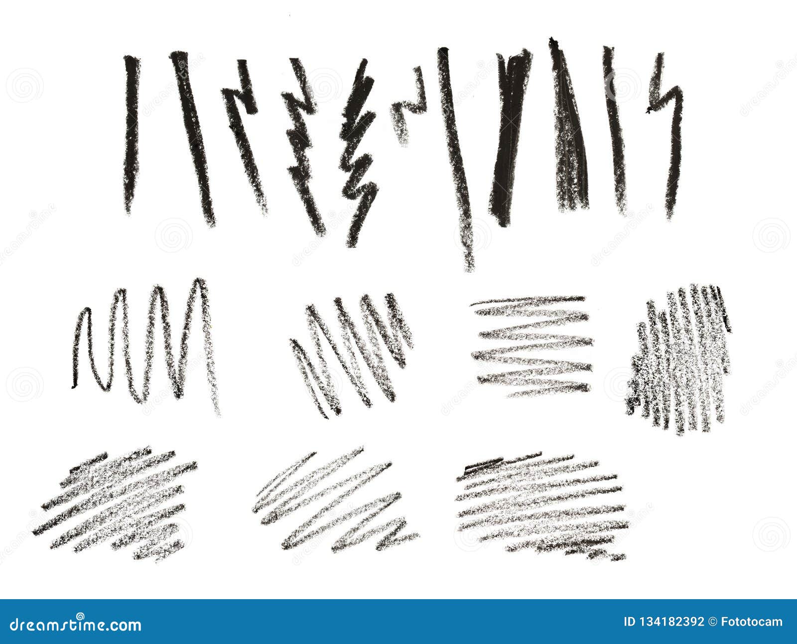 Liner or Marker Texture Set Stock Illustration - Illustration of makeup ...