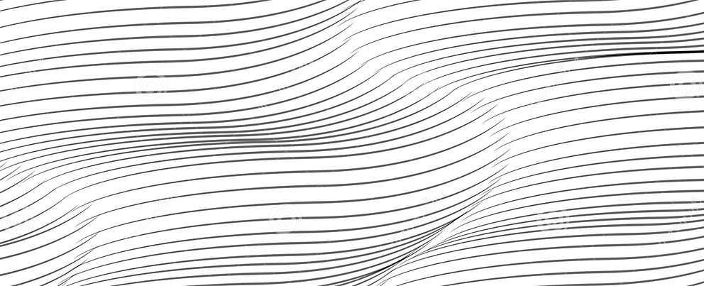 Lines Abstract Background Black and White Wavy Pattern. Abstract ...