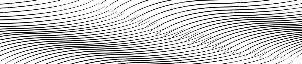 Lines Abstract Background Black and White Wavy Pattern. Abstract ...