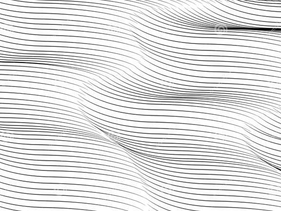 Lines Abstract Background Black and White Wavy Pattern. Abstract ...