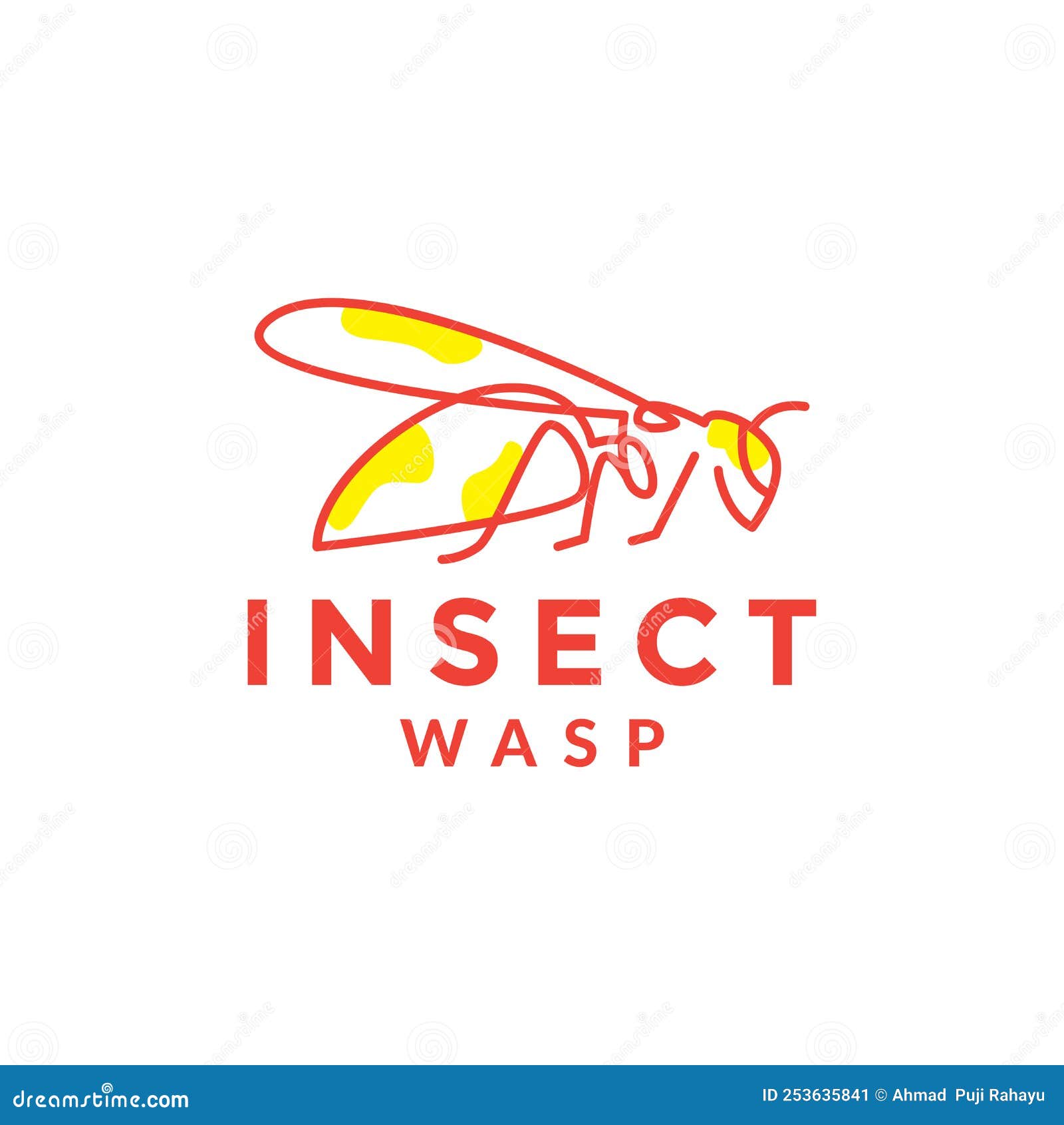 Lines Abstract Insect Wasp Logo Design Stock Vector - Illustration of ...