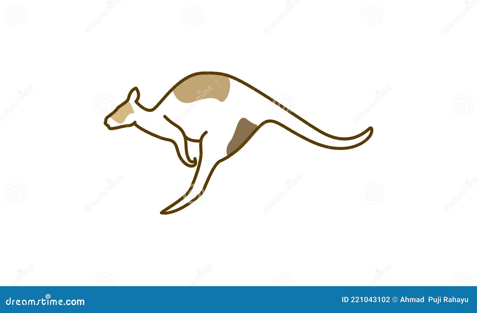 Kangaroo Jump Icon. Side View. Australian Symbol. Isolated Vector Image ...