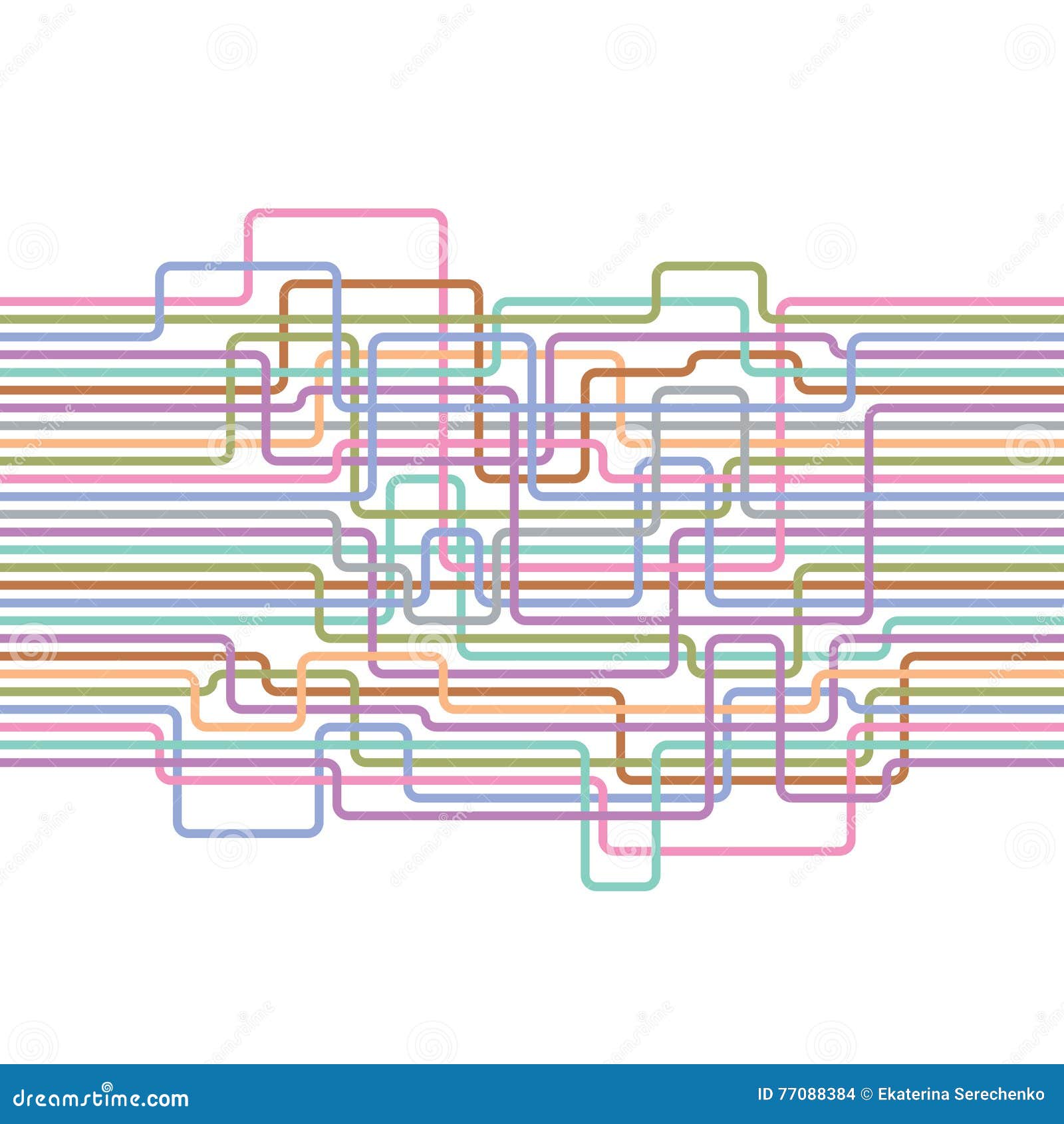 Lines Abstract Seamless Pattern. Electric Wire Stock Vector ...
