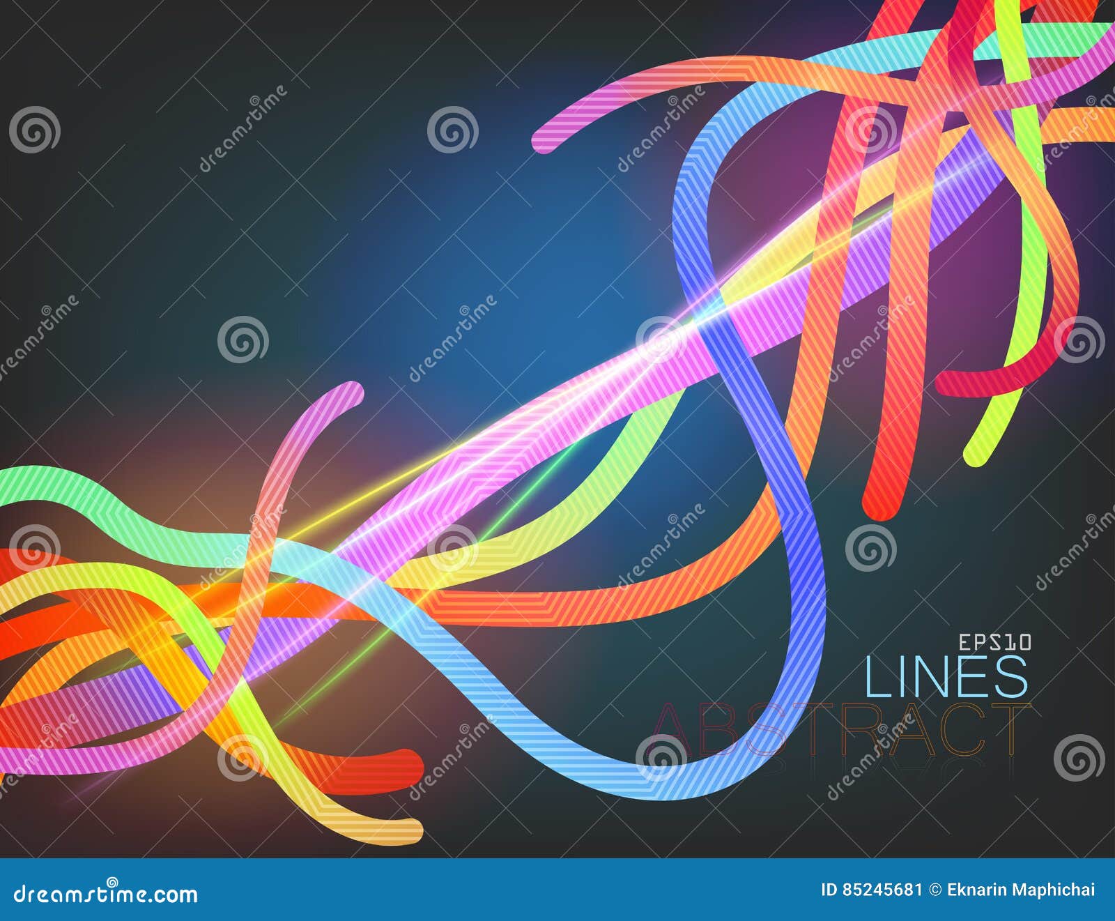 Lines Abstract Translucent Colors Scene Stock Vector - Illustration of ...