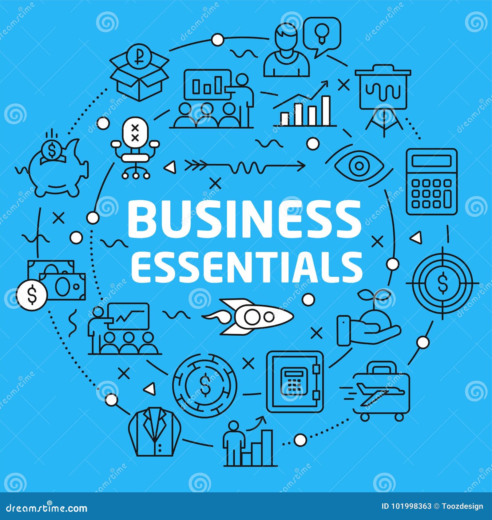 Lines Background Illustration Business Essentials Stock Vector ...