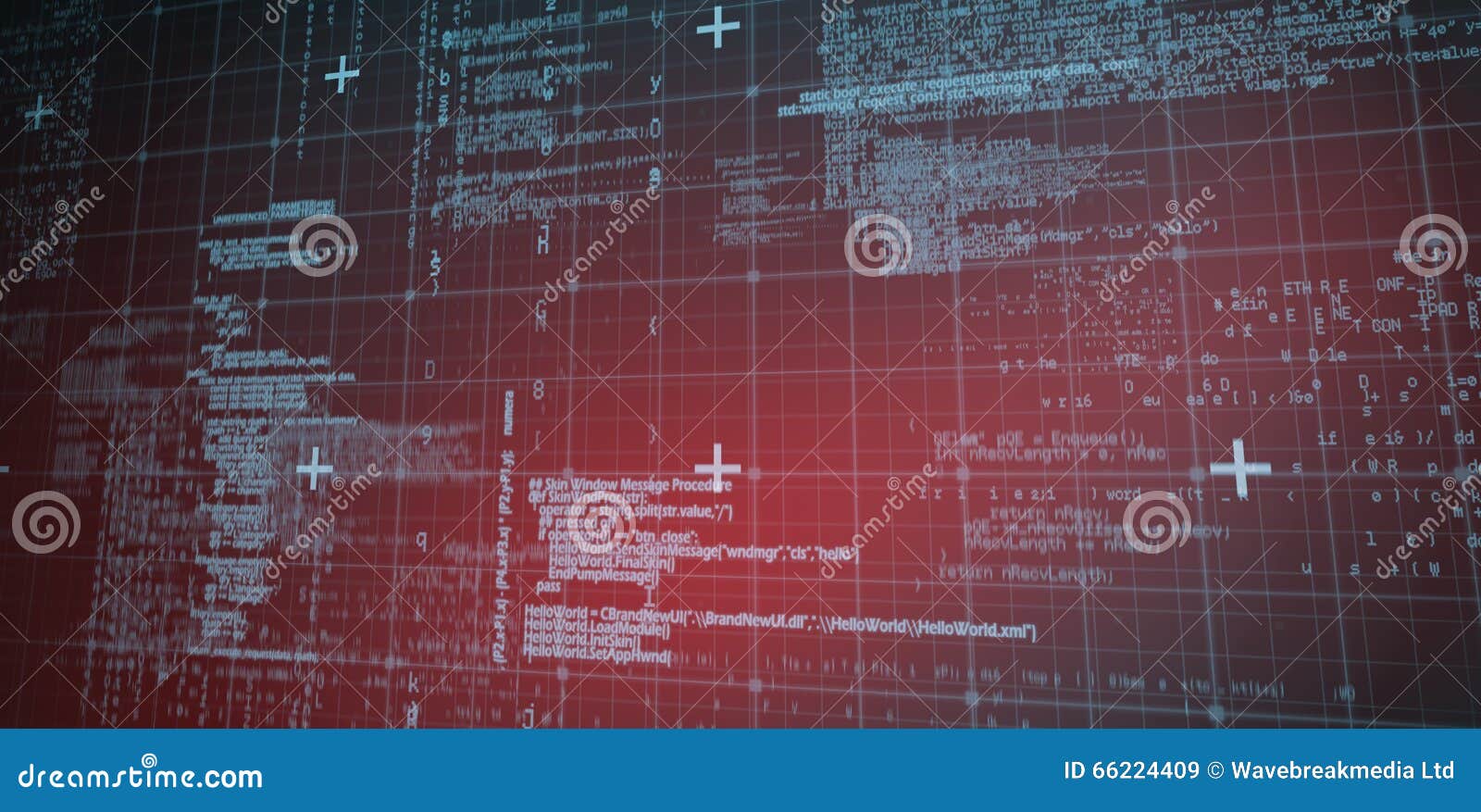 Lines of Blue Matrix and Codes Stock Illustration - Illustration of ...