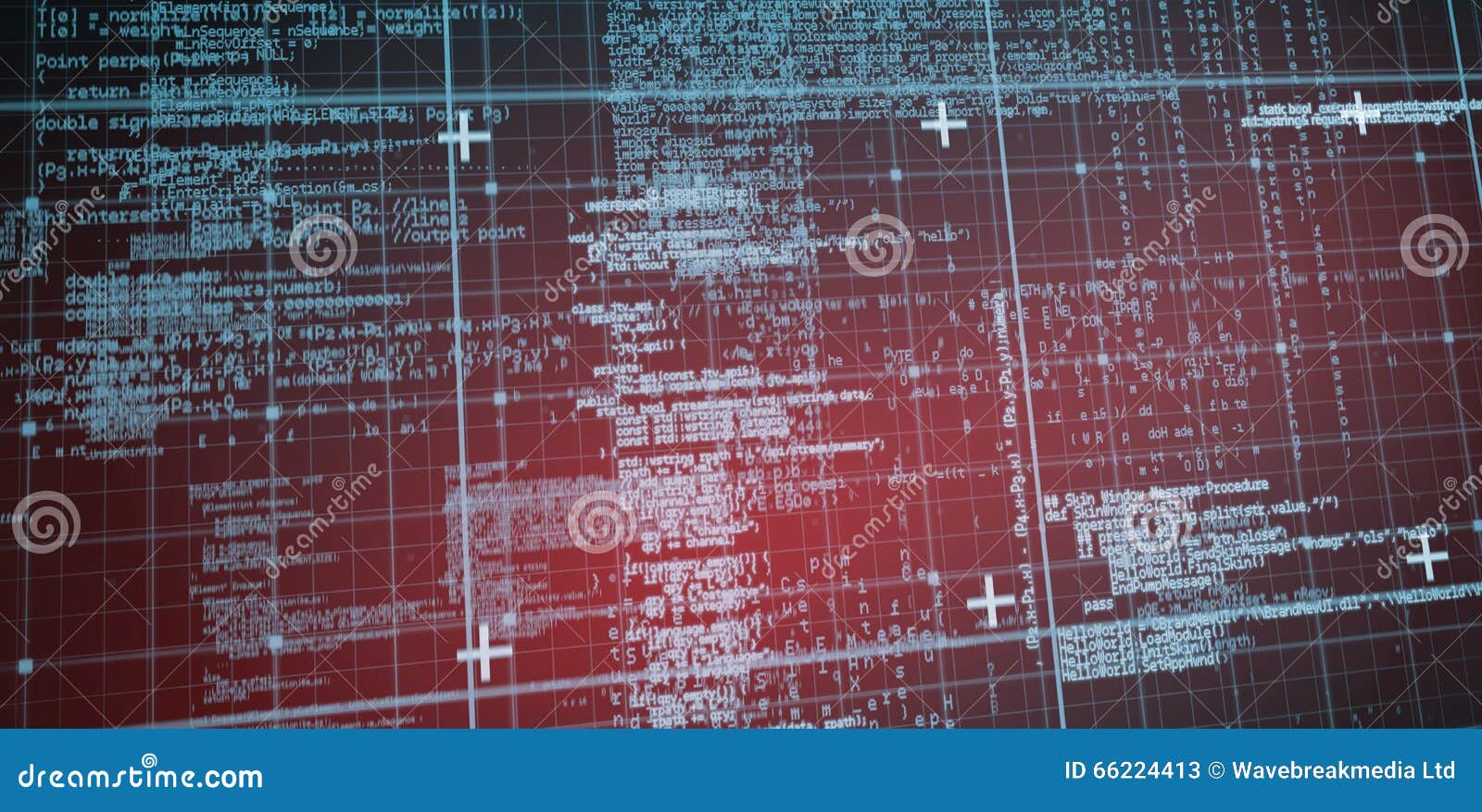 Lines of Blue Matrix and Codes Stock Illustration - Illustration of ...