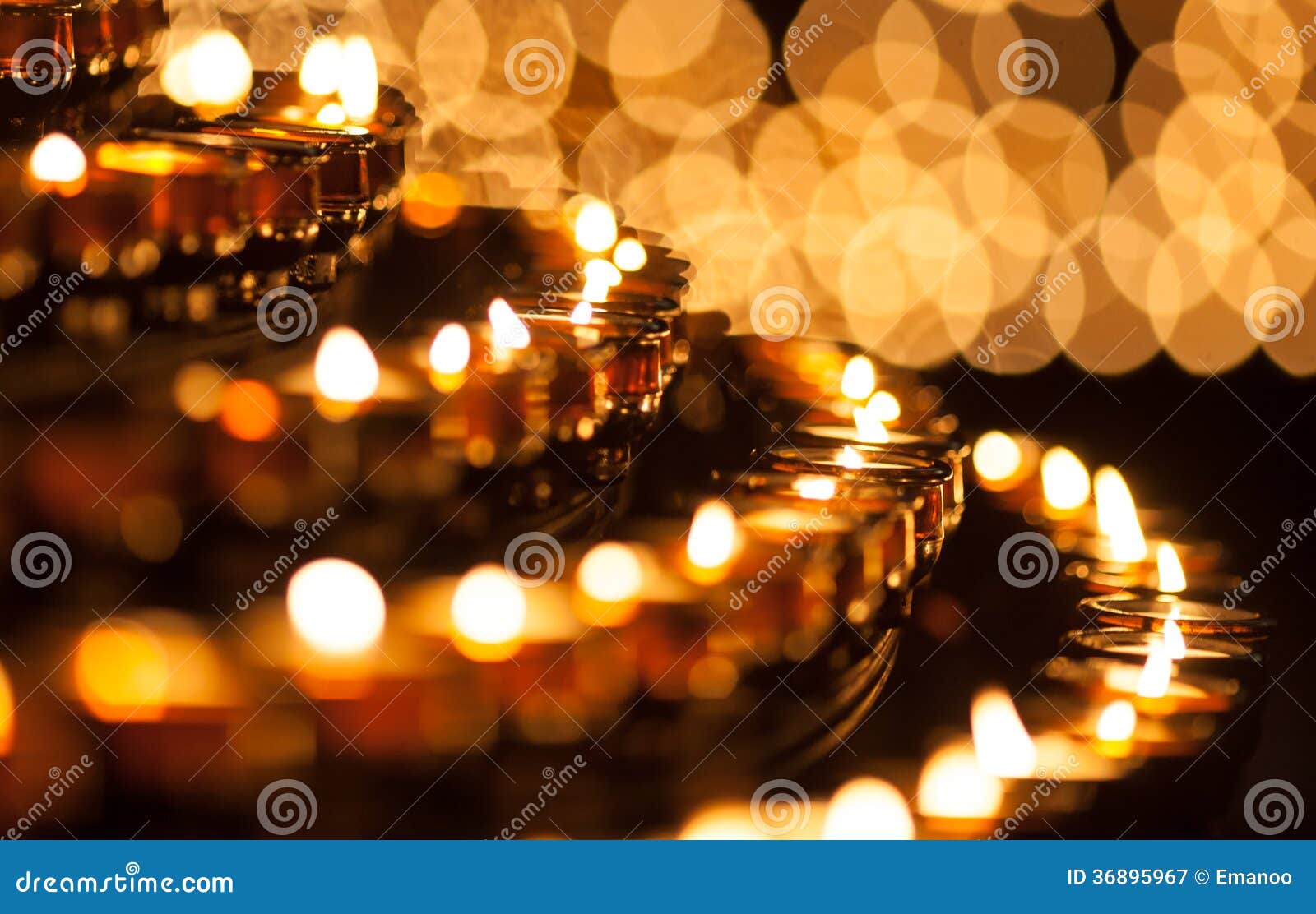 Lines of candles stock image. Image of artistic, holiday - 36895967