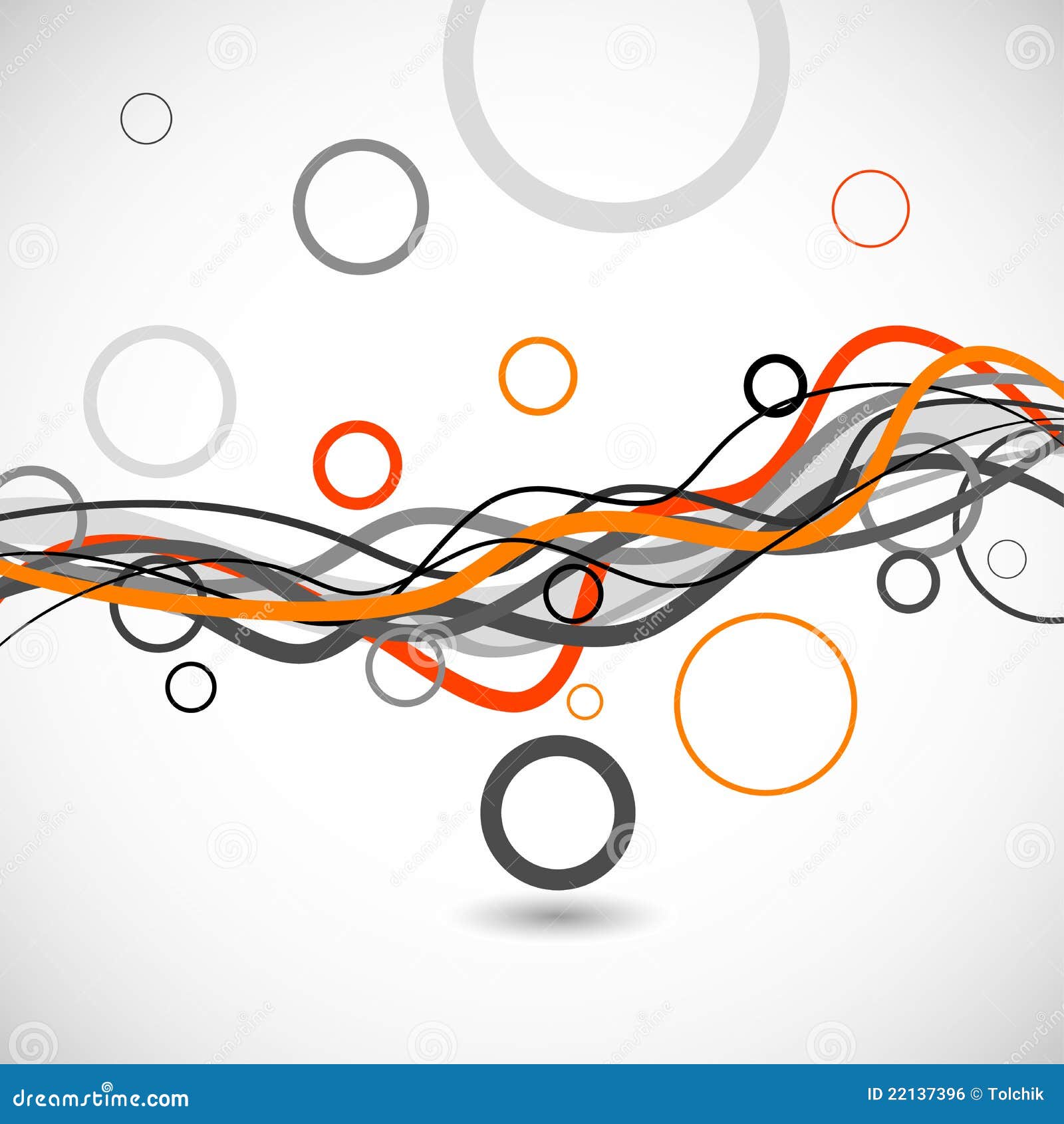 Lines and Circles Abstract Background Stock Vector - Illustration of ...