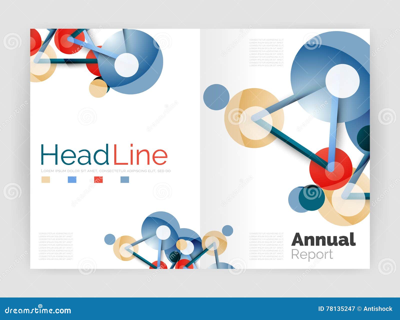 Lines and Circles, Modern Abstract Business Annual Report Template ...