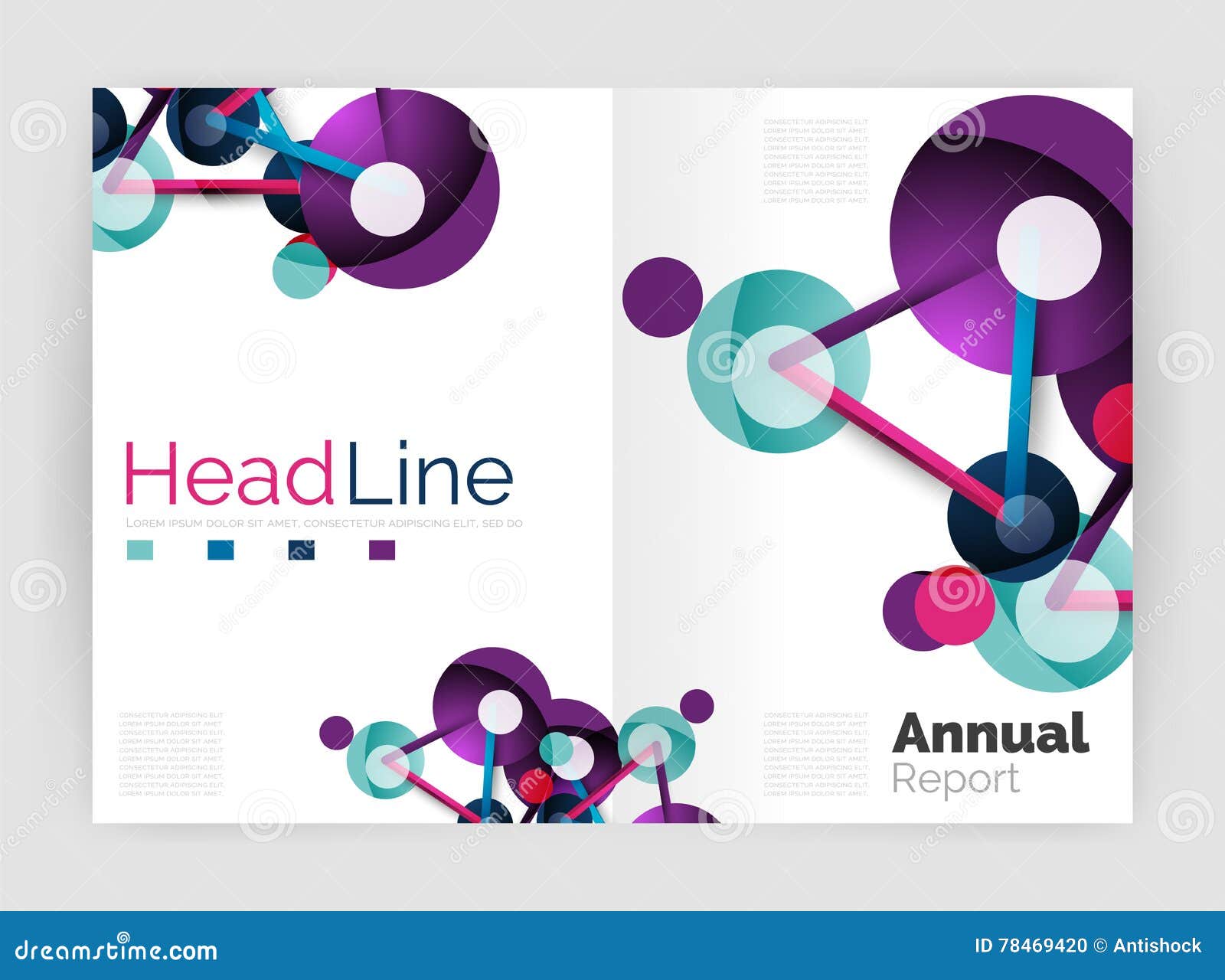 Lines and Circles, Modern Abstract Business Annual Report Template ...