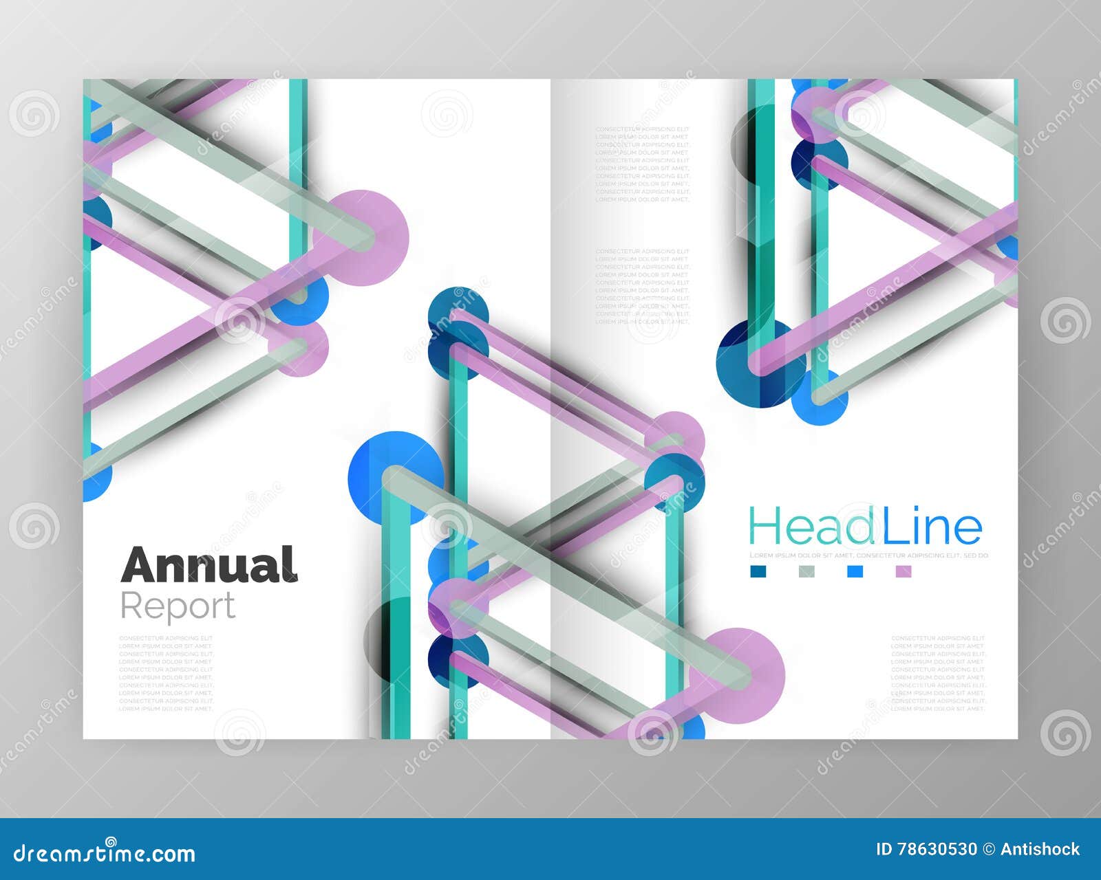 Lines and Circles, Modern Abstract Business Annual Report Template ...