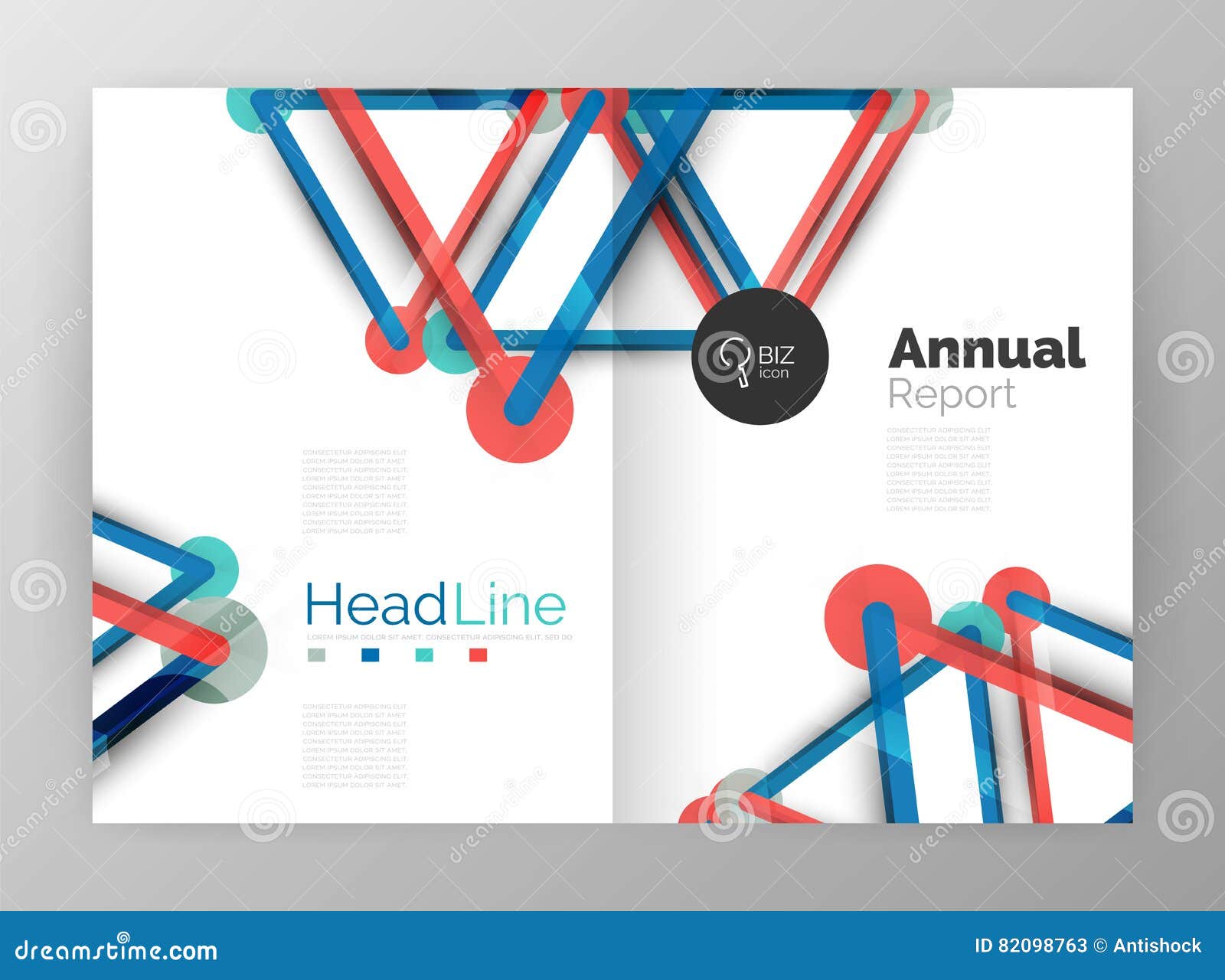 Lines and Circles, Modern Abstract Business Annual Report Template ...